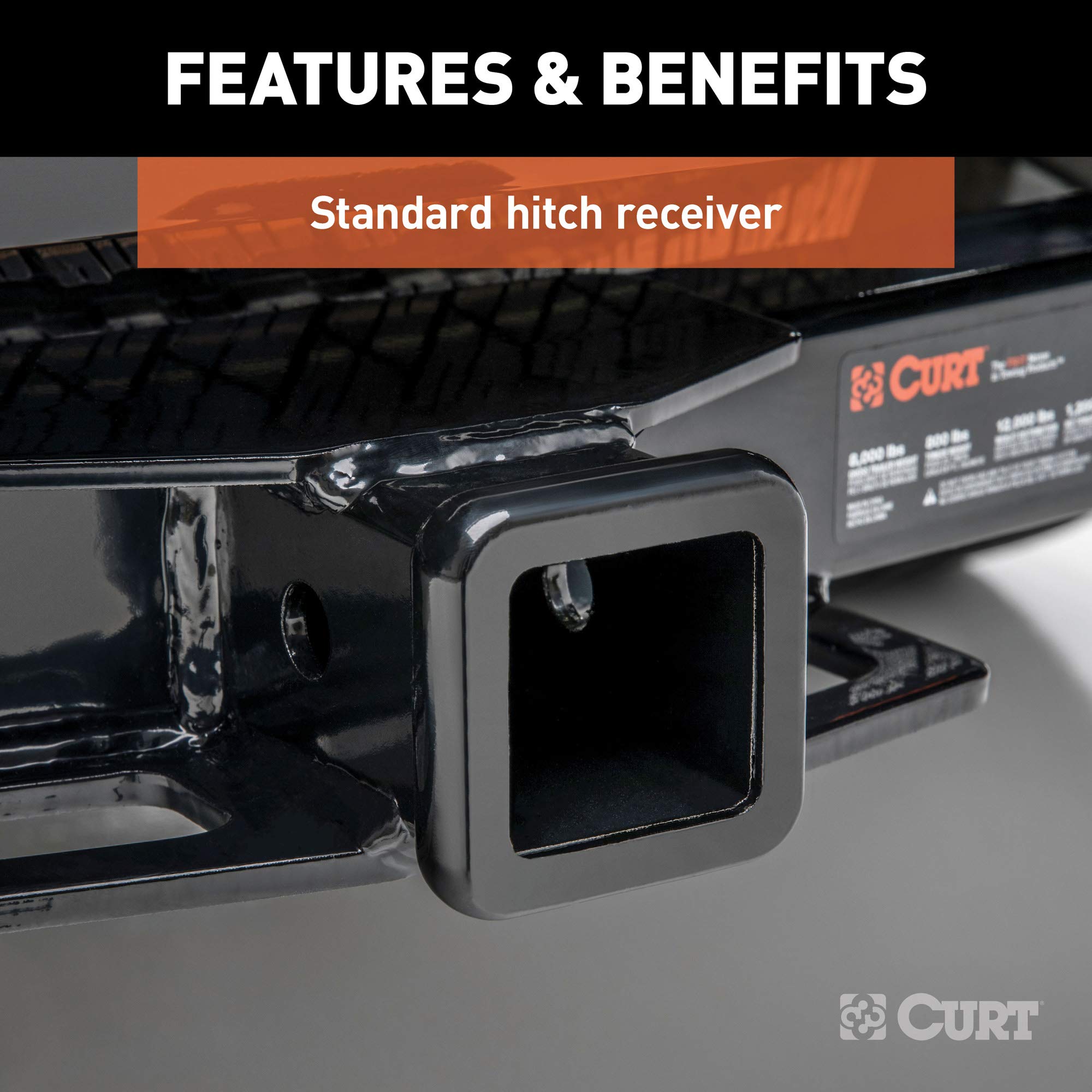 CURT 13362 Class 3 Trailer Hitch, 2-Inch Receiver, Fits Select Chrysler, Dodge and Plymouth Minivans (Except Stow 'N Go)