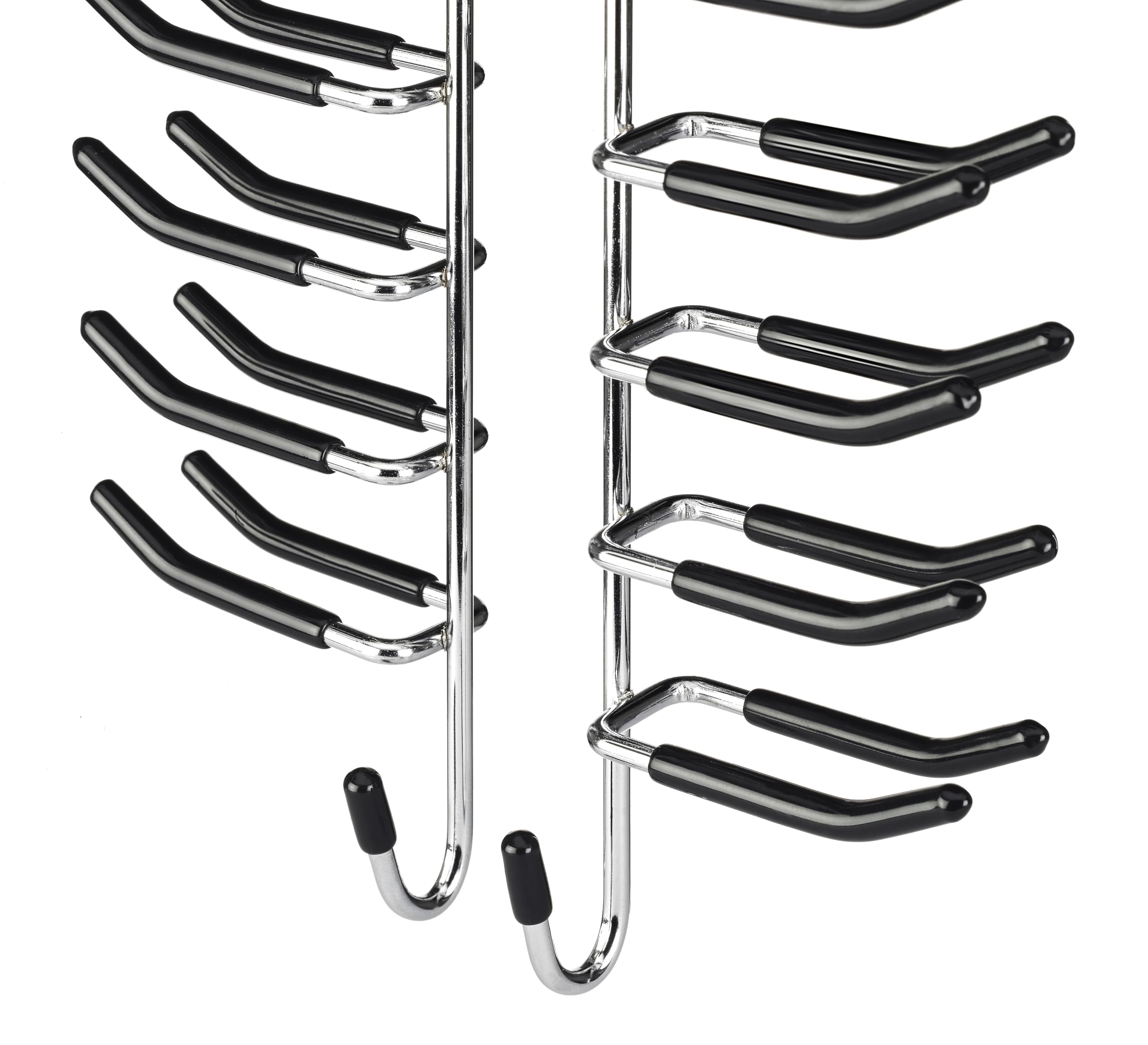 Whitmor Swivel Tie Hanger with Belt Loops Chrome / Black