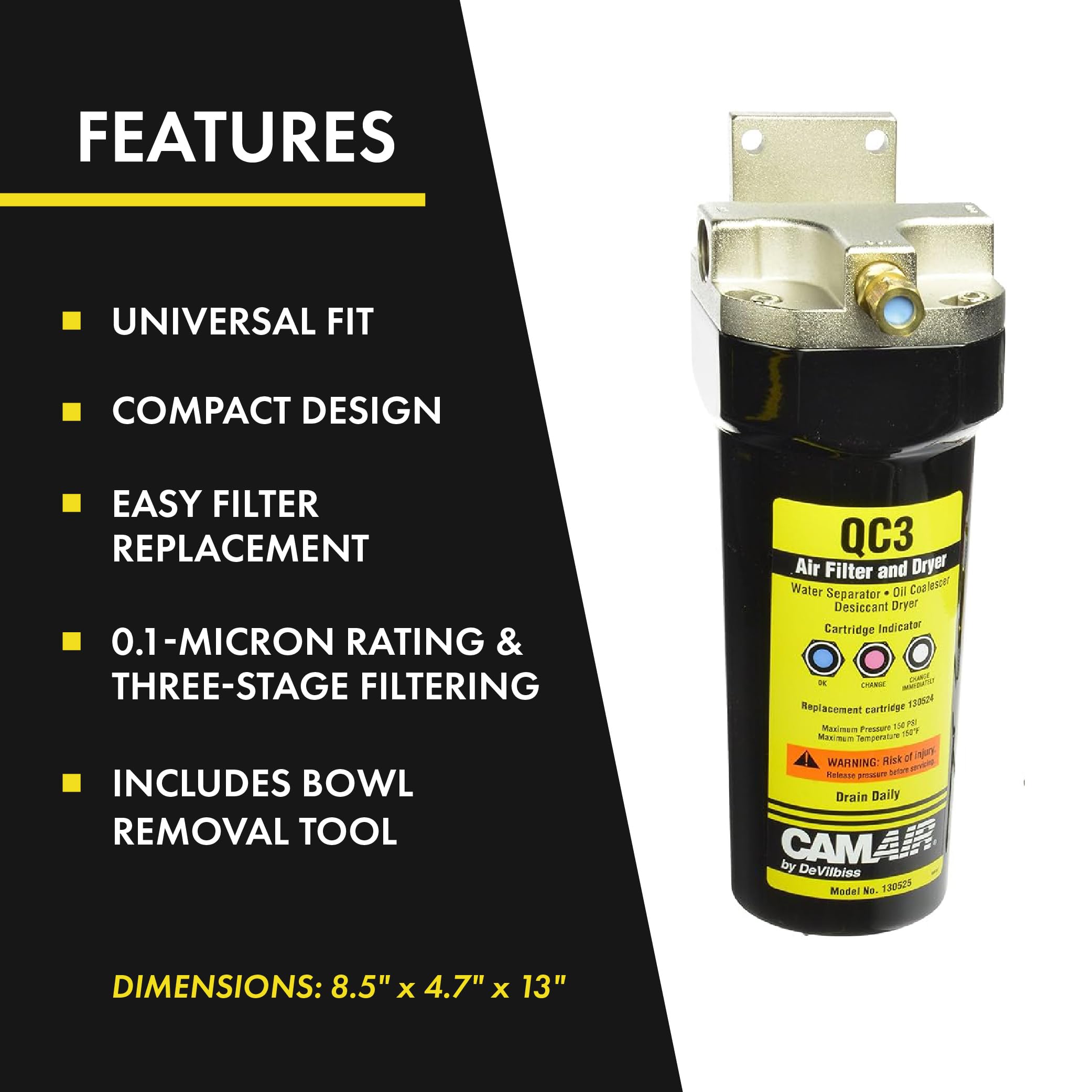 DeVilbiss 130525 QC3 Air Filter and Dryer