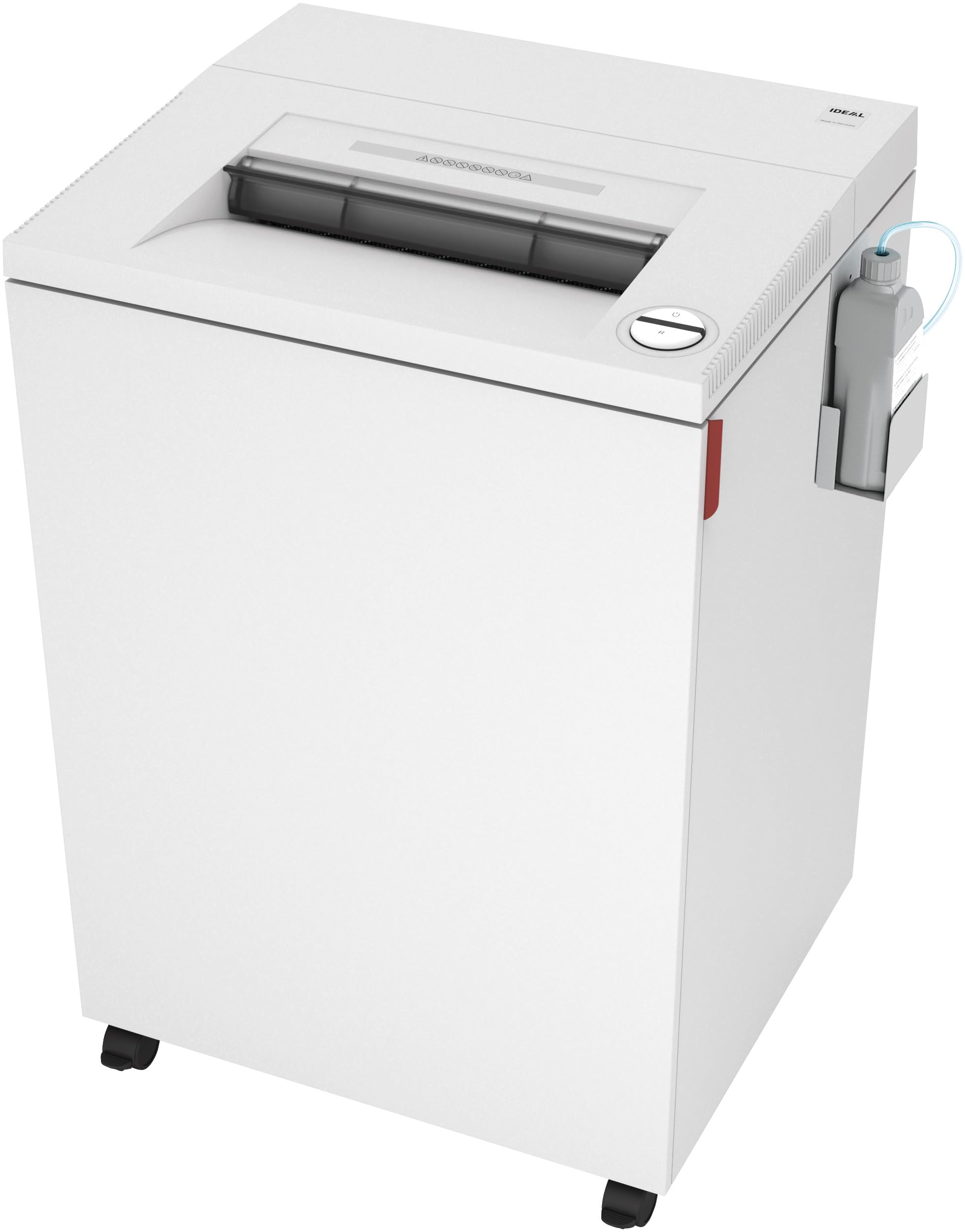 ideal. 4002 Strip Cut Centralized Office Paper Shredder, Continuous Operation, Shreds 32-35 Sheet Capacity, 44 Gallon Bin, Shred Staples/Paper Clips/Credit Cards/CDs/DVDs, 1 3/4 HP Motor, P-2 Security