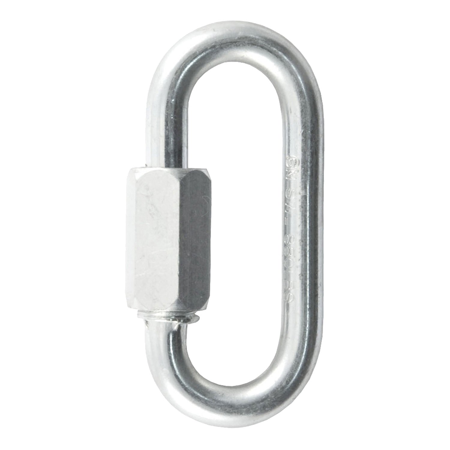 CURT 82610 Threaded Quick Link Trailer Safety Chain Hook Carabiner Clip, 1/4-Inch Diameter, 4,400 lbs Break Strength