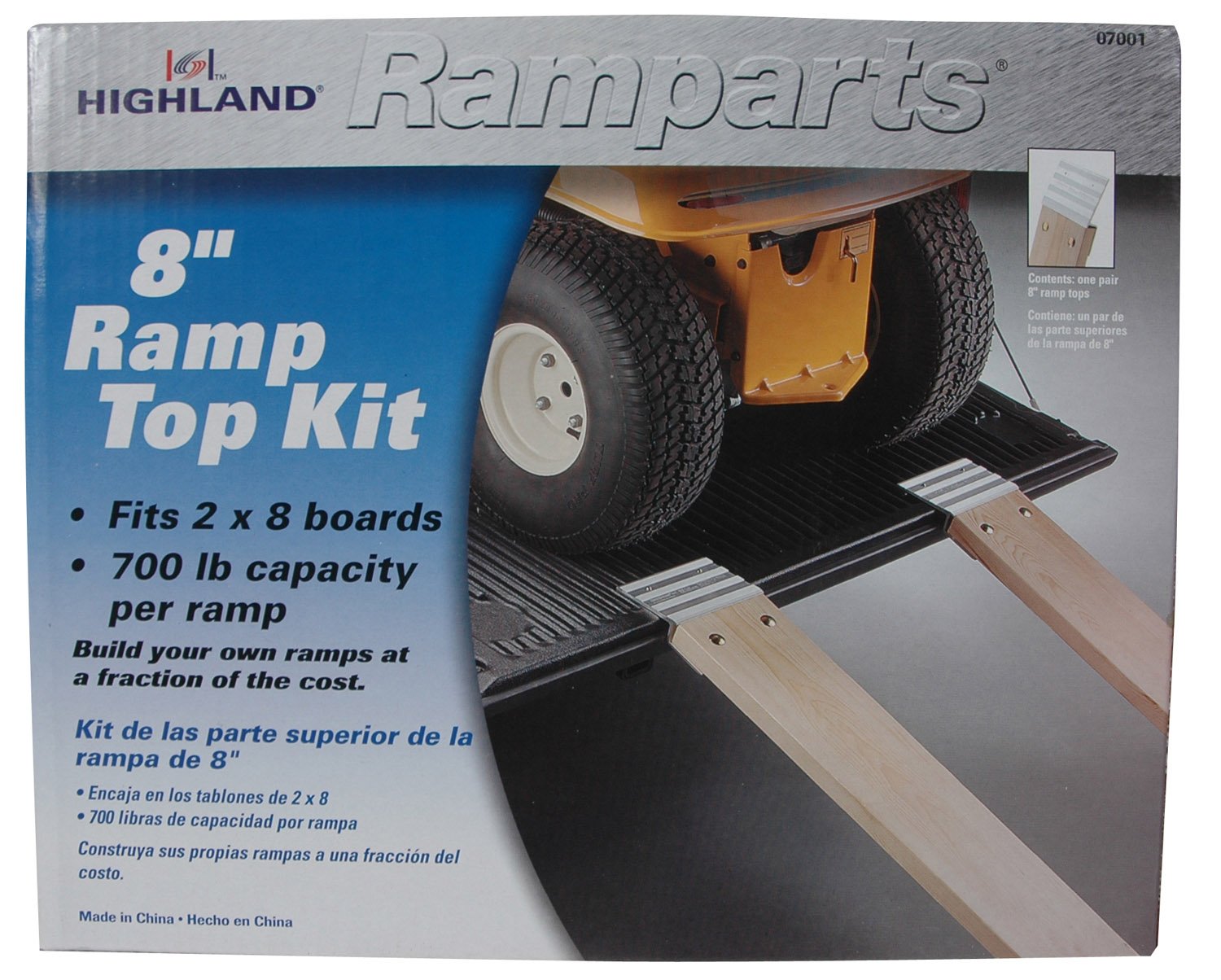 Highland (0700100) Ramparts 8" Aluminum Ramp Top Kit - 2 Piece