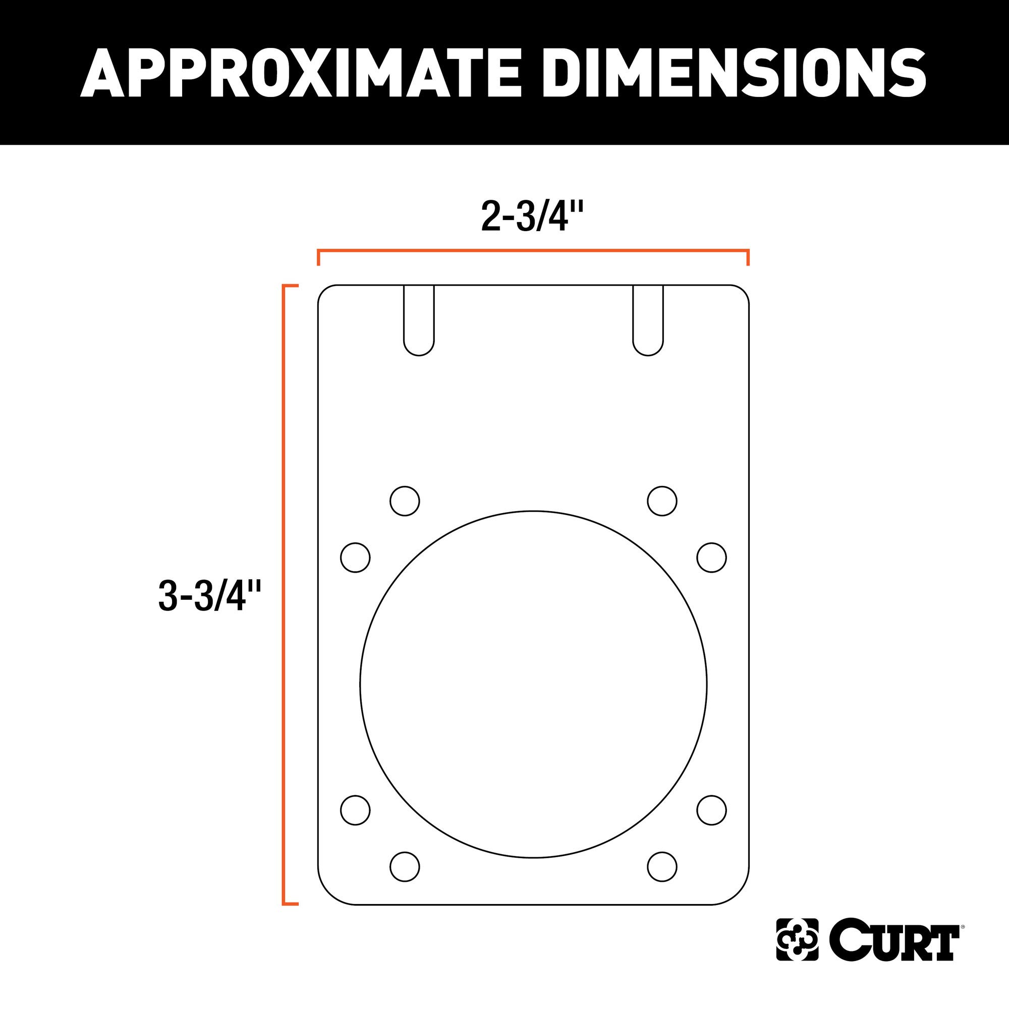 CURT 58510 Vehicle-Side Trailer Wiring Harness Mounting Bracket for 7-Way RV Blade