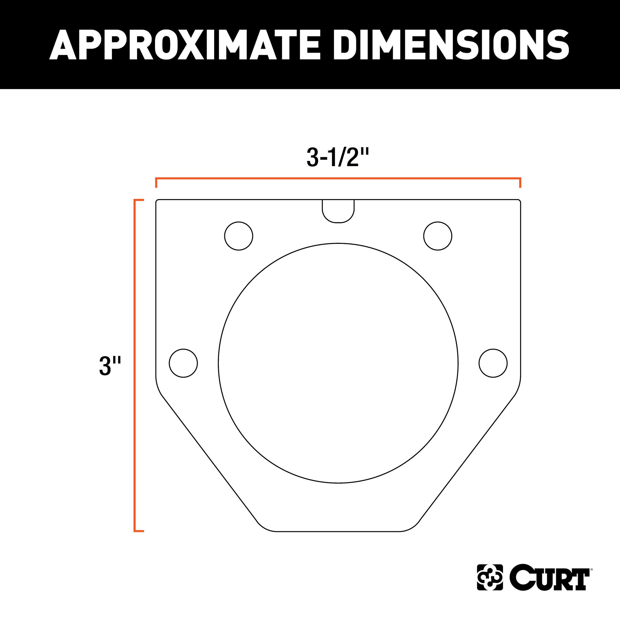 CURT 58222 Vehicle-Side Trailer Wiring Harness Mounting Bracket for 7-Way Round