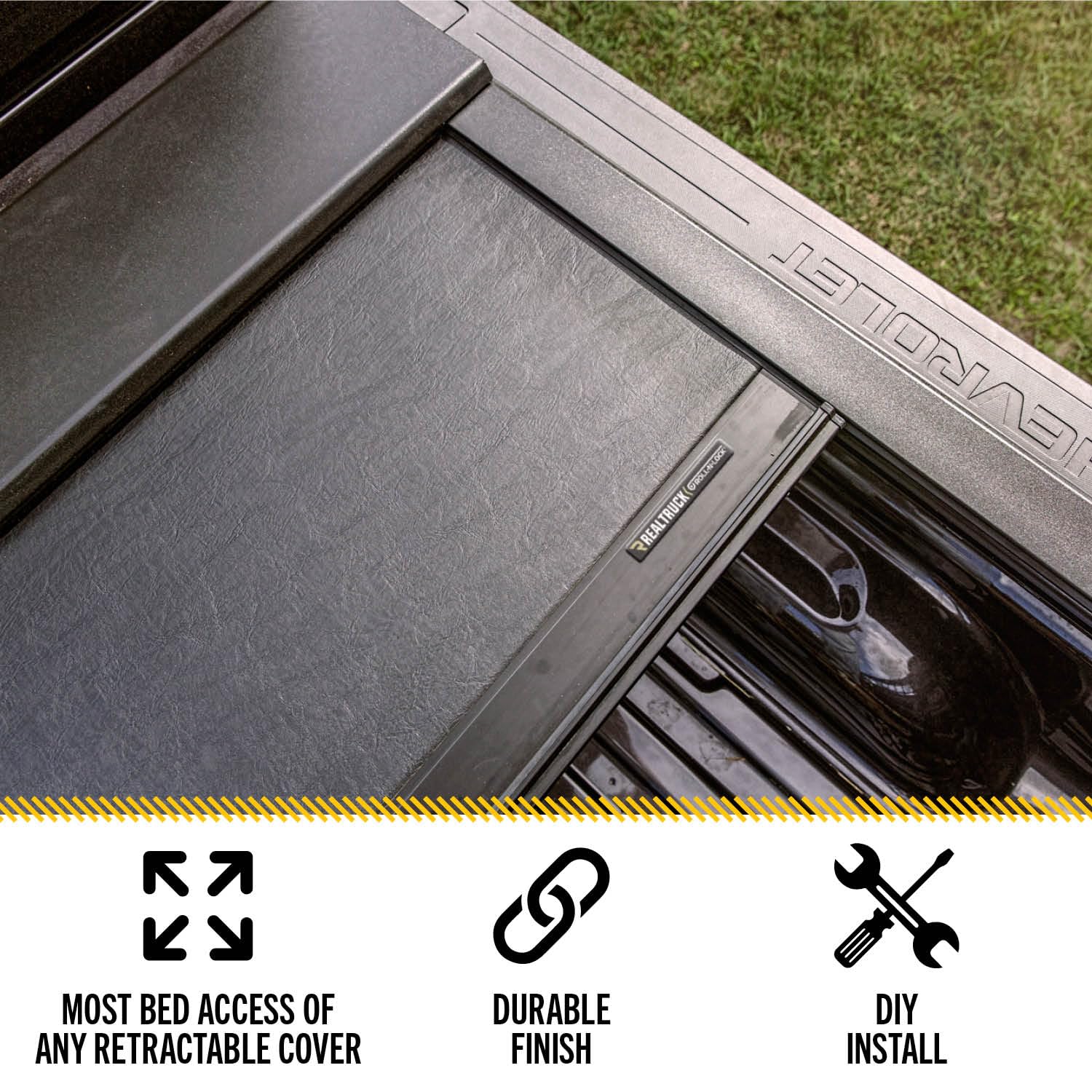 Roll N Lock M-Series Retractable Truck Bed Tonneau Cover | LG112M | Fits 2009 - 2014 Ford F-150 6' 7" Bed (78.8")