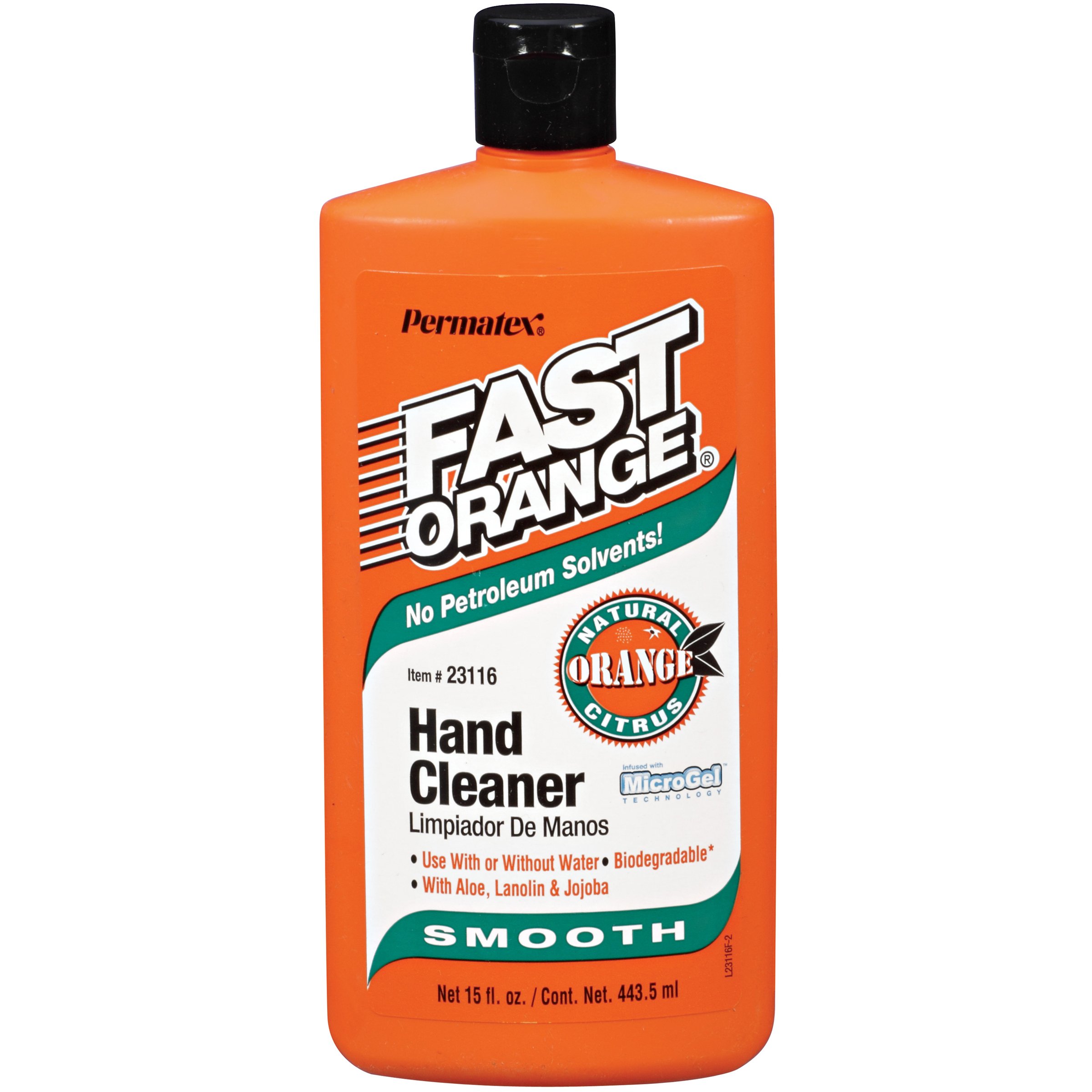Permatex 23116 Fast Orange Smooth Lotion Hand Cleaner, 15 oz. Squeeze Bottle