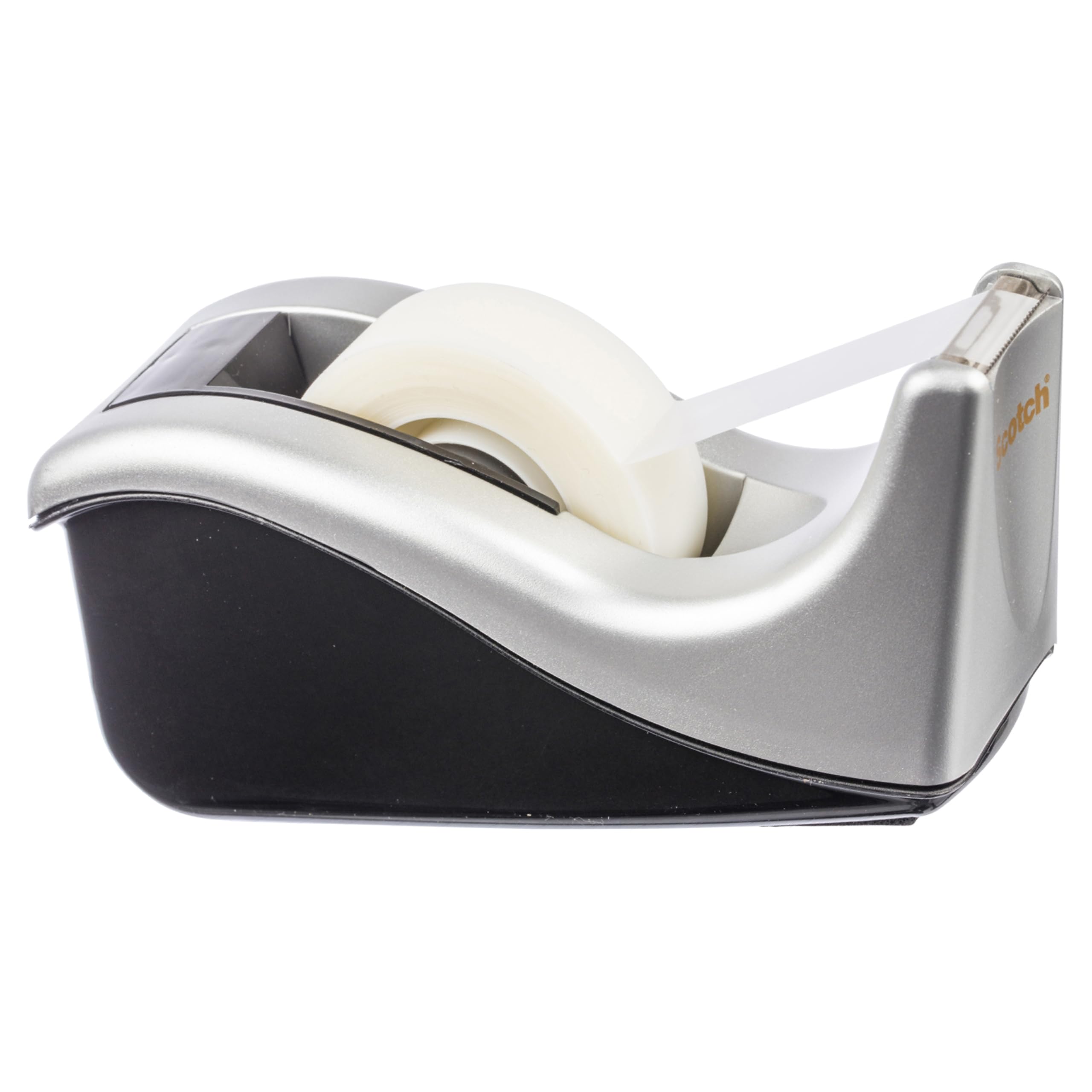 Scotch Desktop Tape Dispenser, Silvertech Two-Tone (C60-ST)
