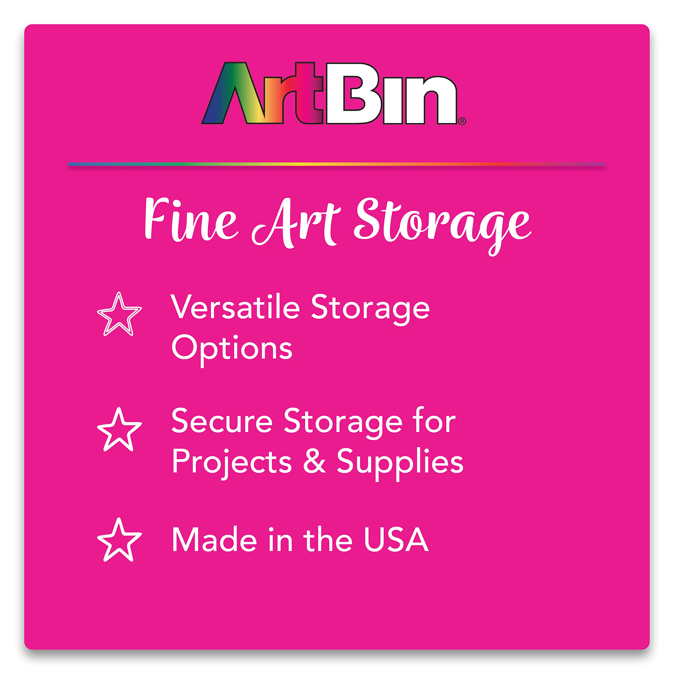 ArtBin 6900AB Pencil Utility Box, Art & Craft Organizer, [1] Divided Storage Box for Pens, Pencils, Markers, Paint Brushes, etc., Translucent Charcoal