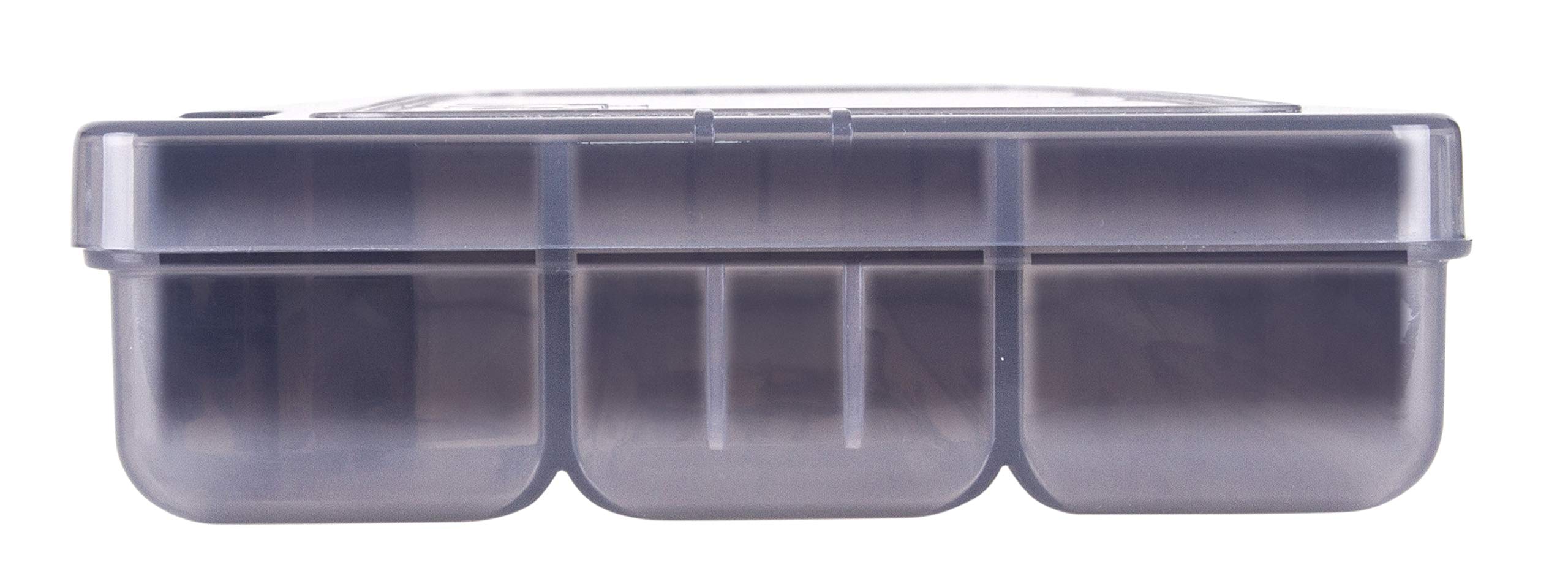 ArtBin 6900AB Pencil Utility Box, Art & Craft Organizer, [1] Divided Storage Box for Pens, Pencils, Markers, Paint Brushes, etc., Translucent Charcoal
