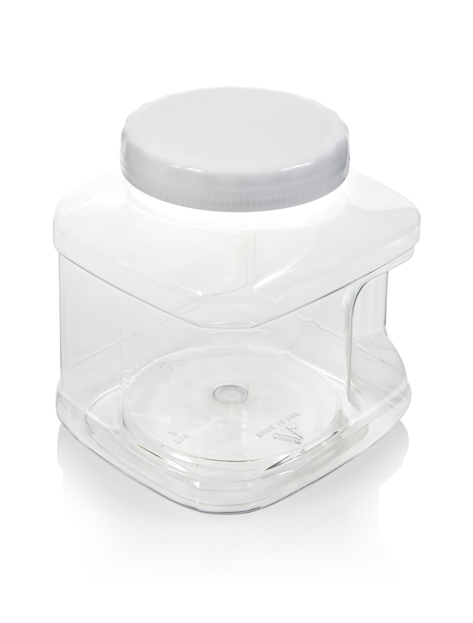 Arrow Home Products 80 oz Stackable Stor Keeper Airtight Storage Containers with Lids, 1 Pack - USA Made, BPA-Free Multipurpose Square Plastic Containers with Pinch Grip Handles to Store Dry Goods