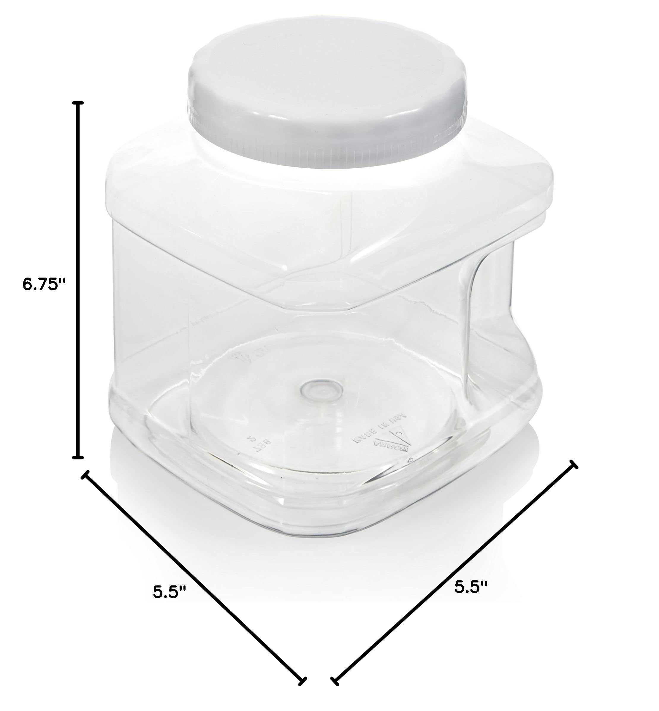 Arrow Home Products 80 oz Stackable Stor Keeper Airtight Storage Containers with Lids, 1 Pack - USA Made, BPA-Free Multipurpose Square Plastic Containers with Pinch Grip Handles to Store Dry Goods