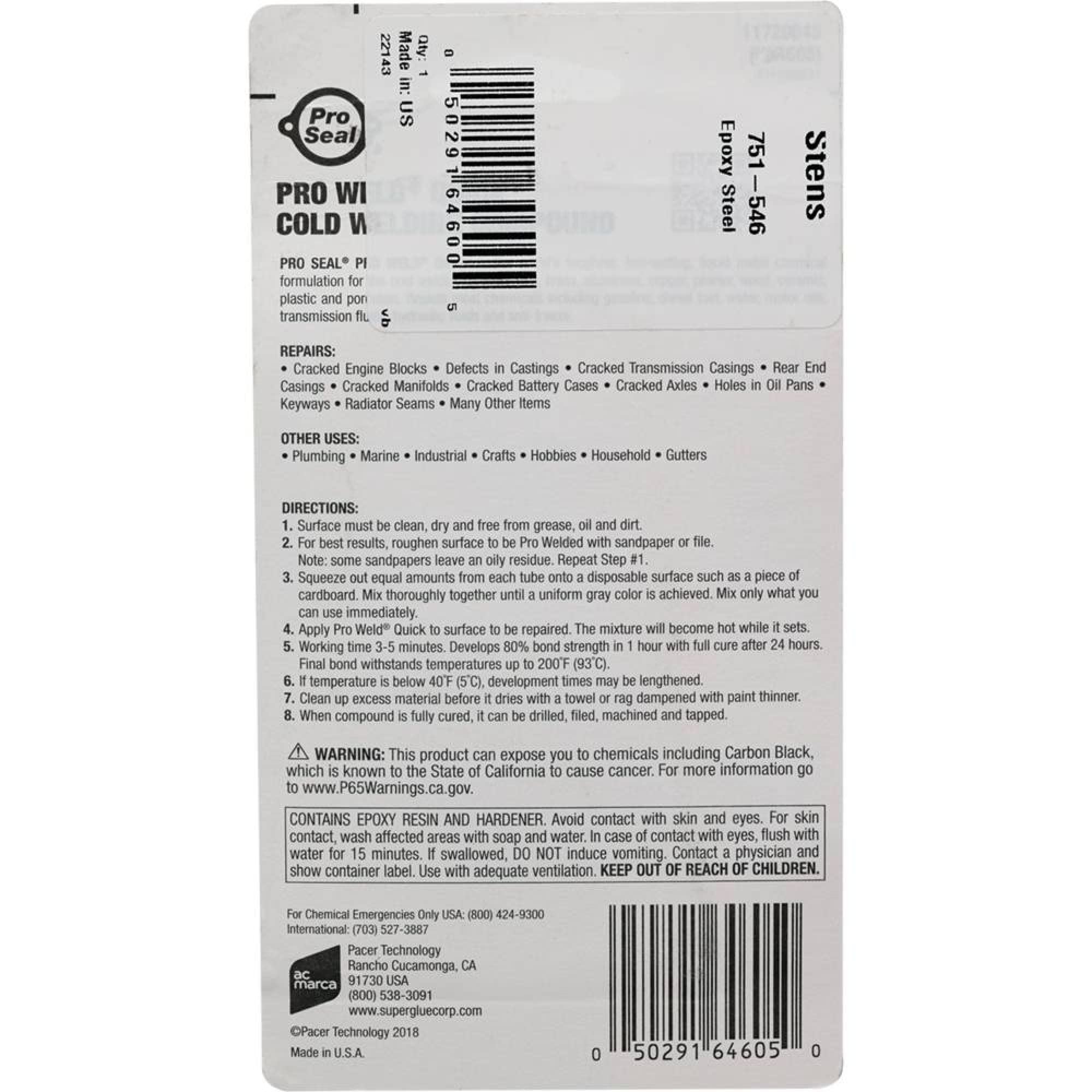 Pro Weld Quick Cold Welding Compound