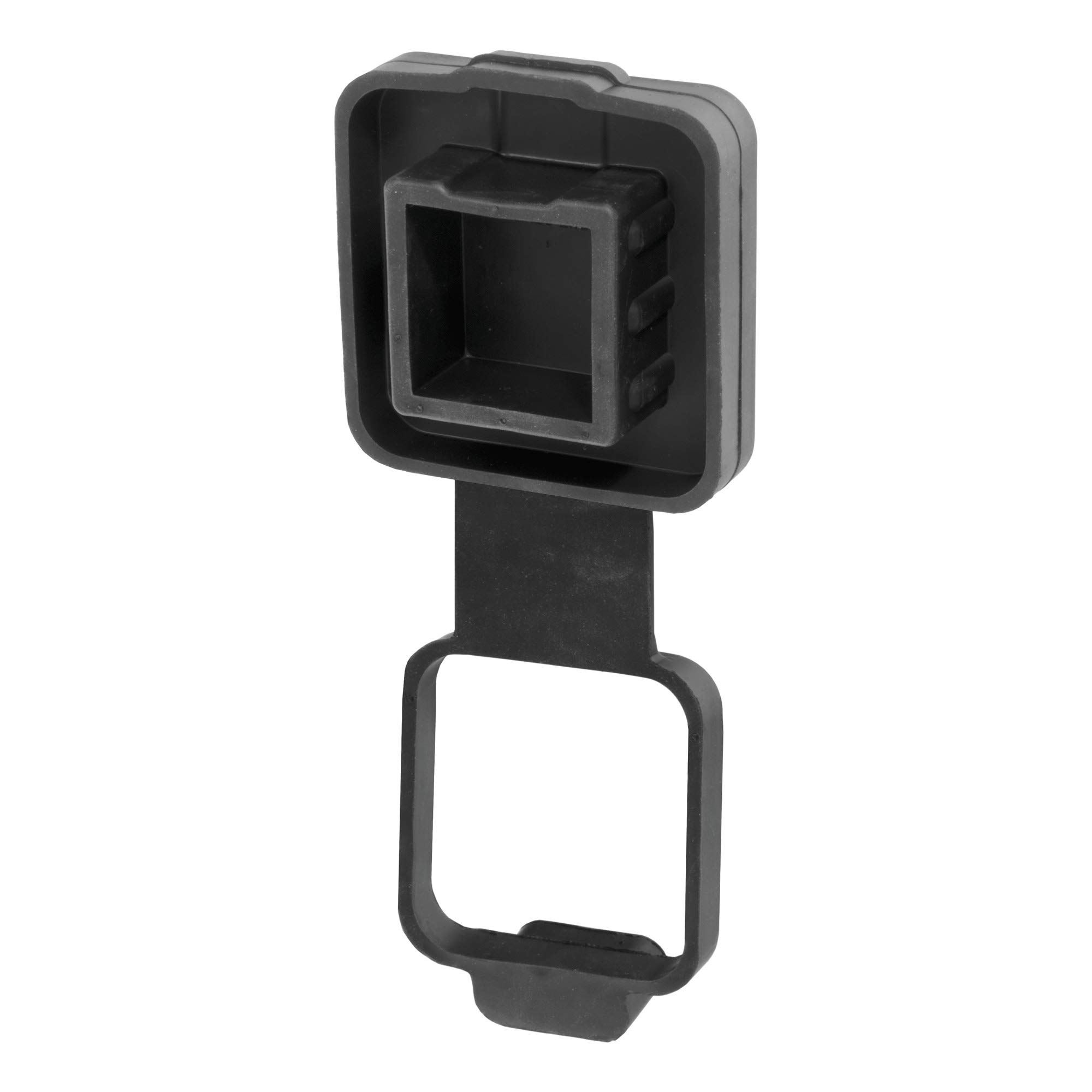 CURT 21728 Rubber Trailer Hitch Cover with 4-Way Flat Wiring Holder, Fits 2-Inch Receiver