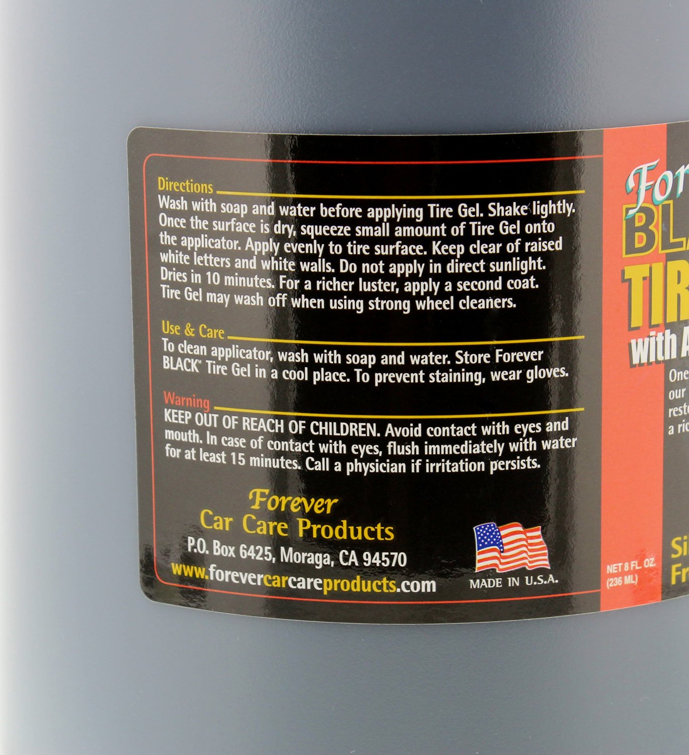 128oz. Forever Black Tire Gel Dye