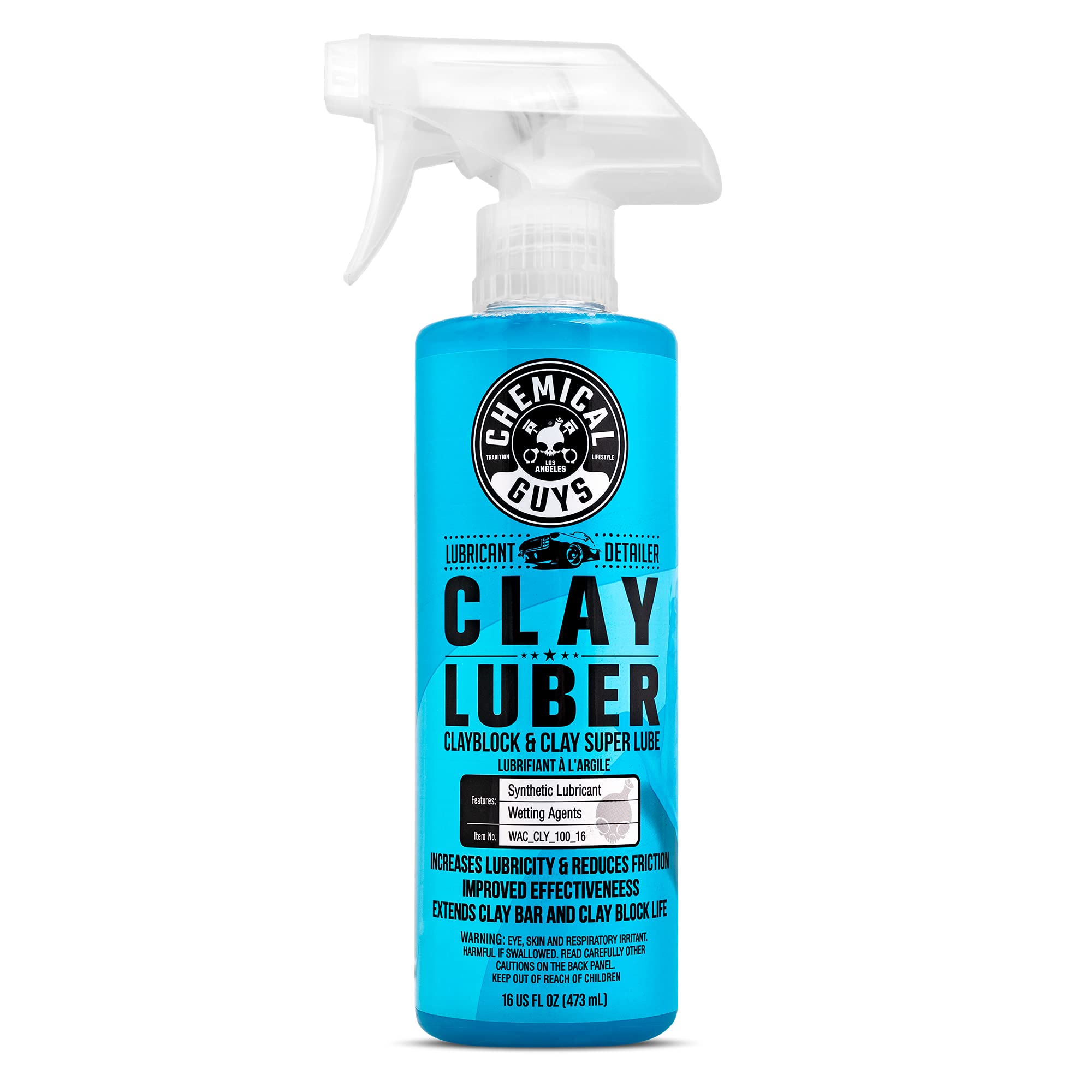 Chemical Guys WAC_CLY_100_16 Clay Luber Synthetic Lubricant with Wetting Agents for Clayblock and Car Detailing Clay (Works on Cars, Trucks, SUVs, Jeeps & More), 16 fl oz