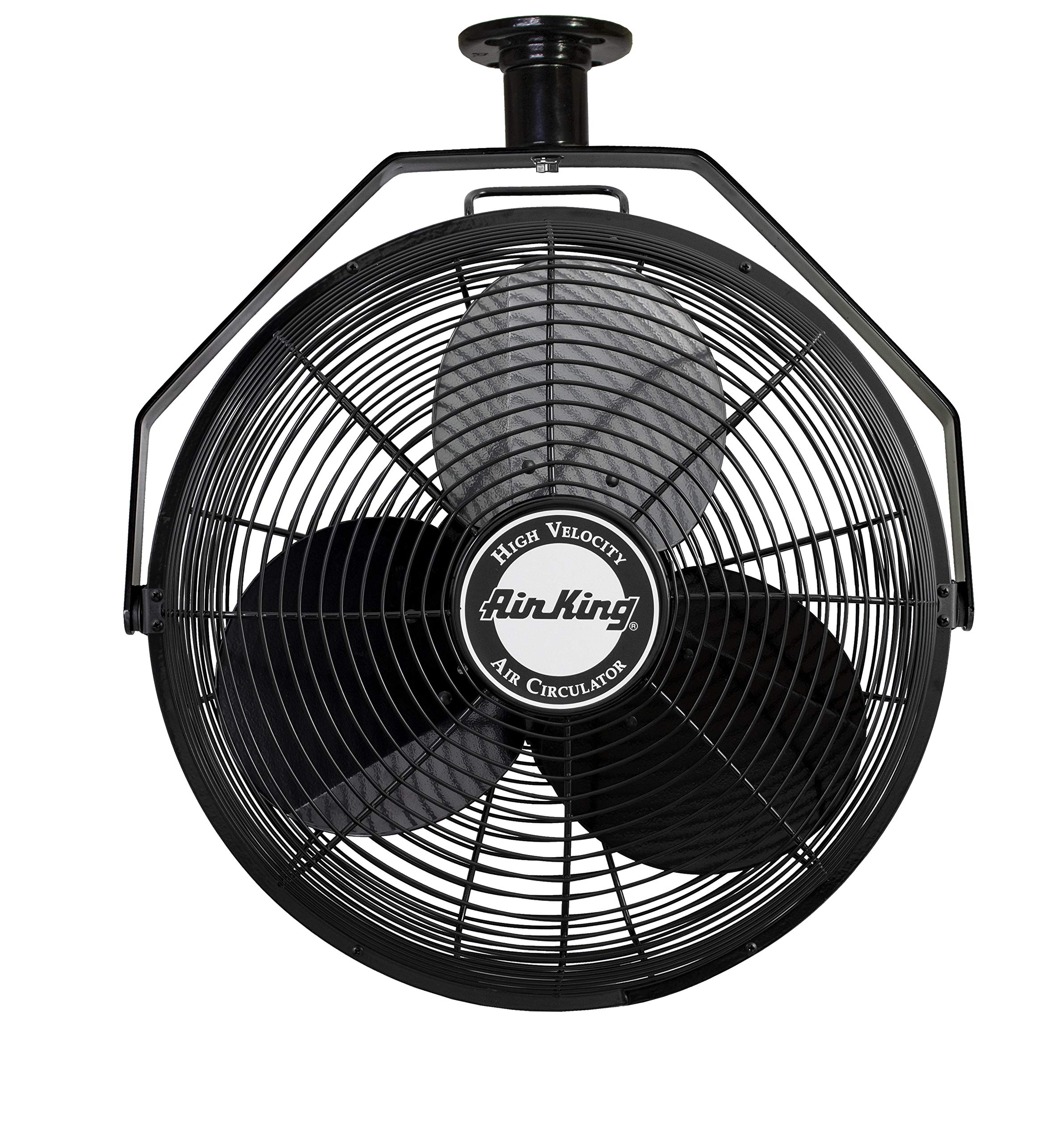 Air King 9718 18-Inch Industrial Grade Ceiling Mount Fan,Black