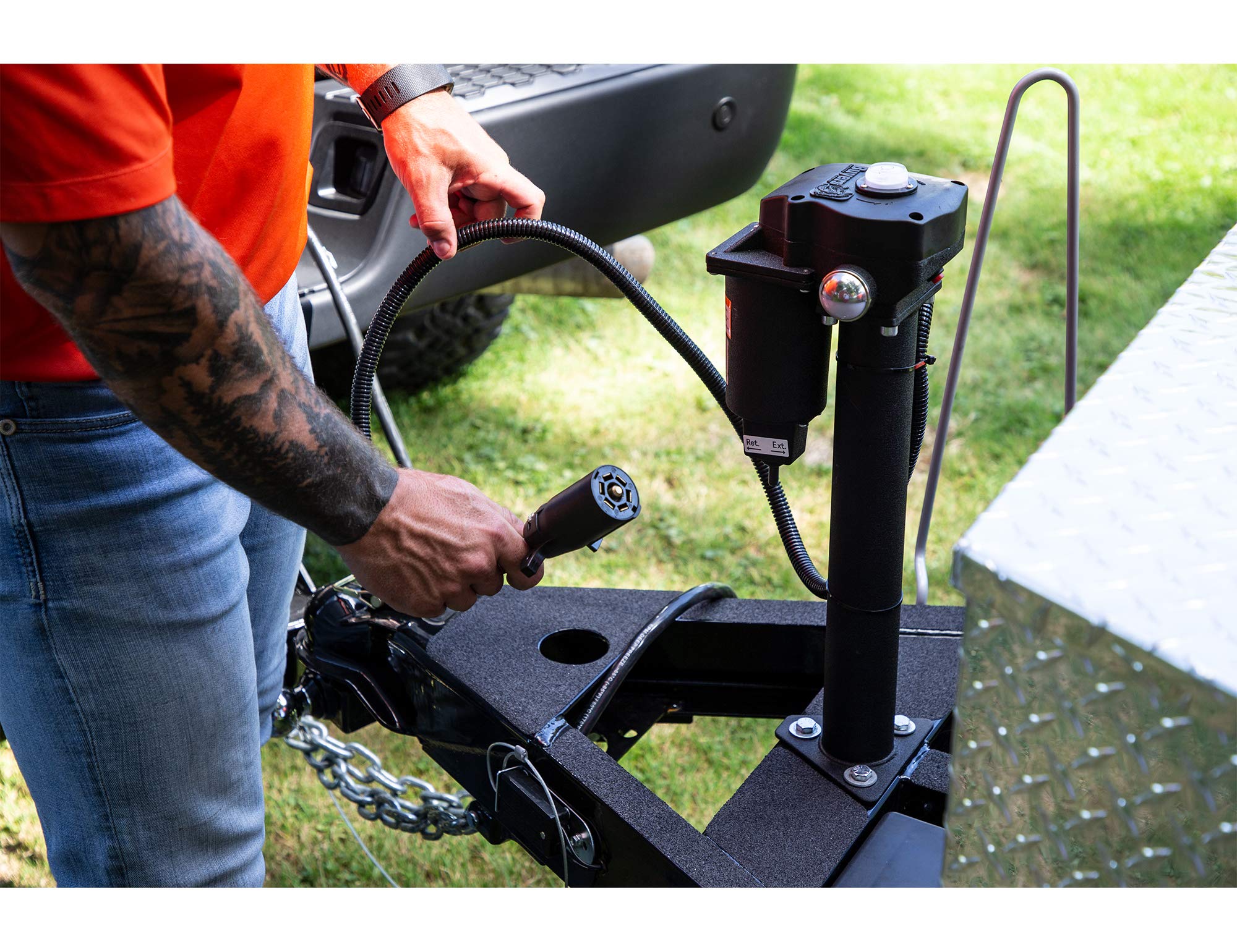 Buyers Products 0093500 3,500 lb. 12 Volt Electric Jack,Medium,Black