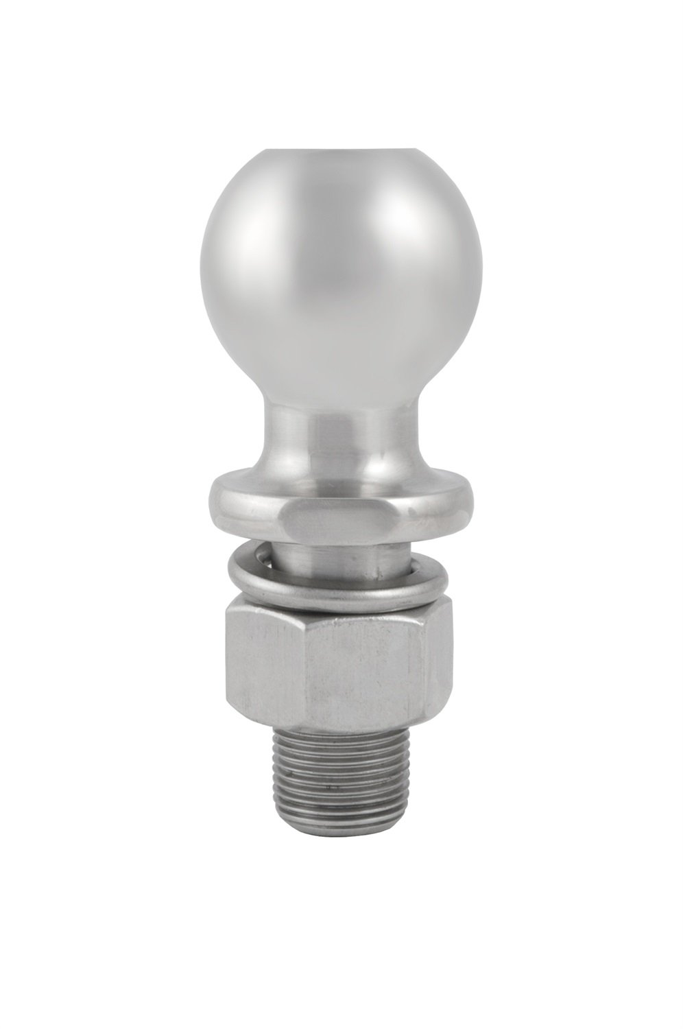 CURT 40083 Stainless Steel Trailer Hitch Ball, 6,000 lbs, 2-Inch Diameter, 1 x 2-1/8-Inch Shank