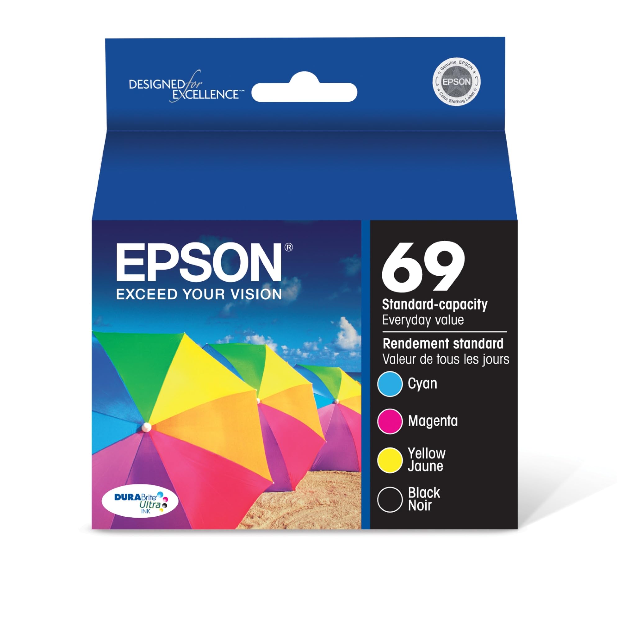 EPSON T069 DURABrite Ultra -Ink Standard Capacity Black & Color -Cartridge Combo Pack (T069120-BCS) for select Epson Stylus and WorkForce Printers