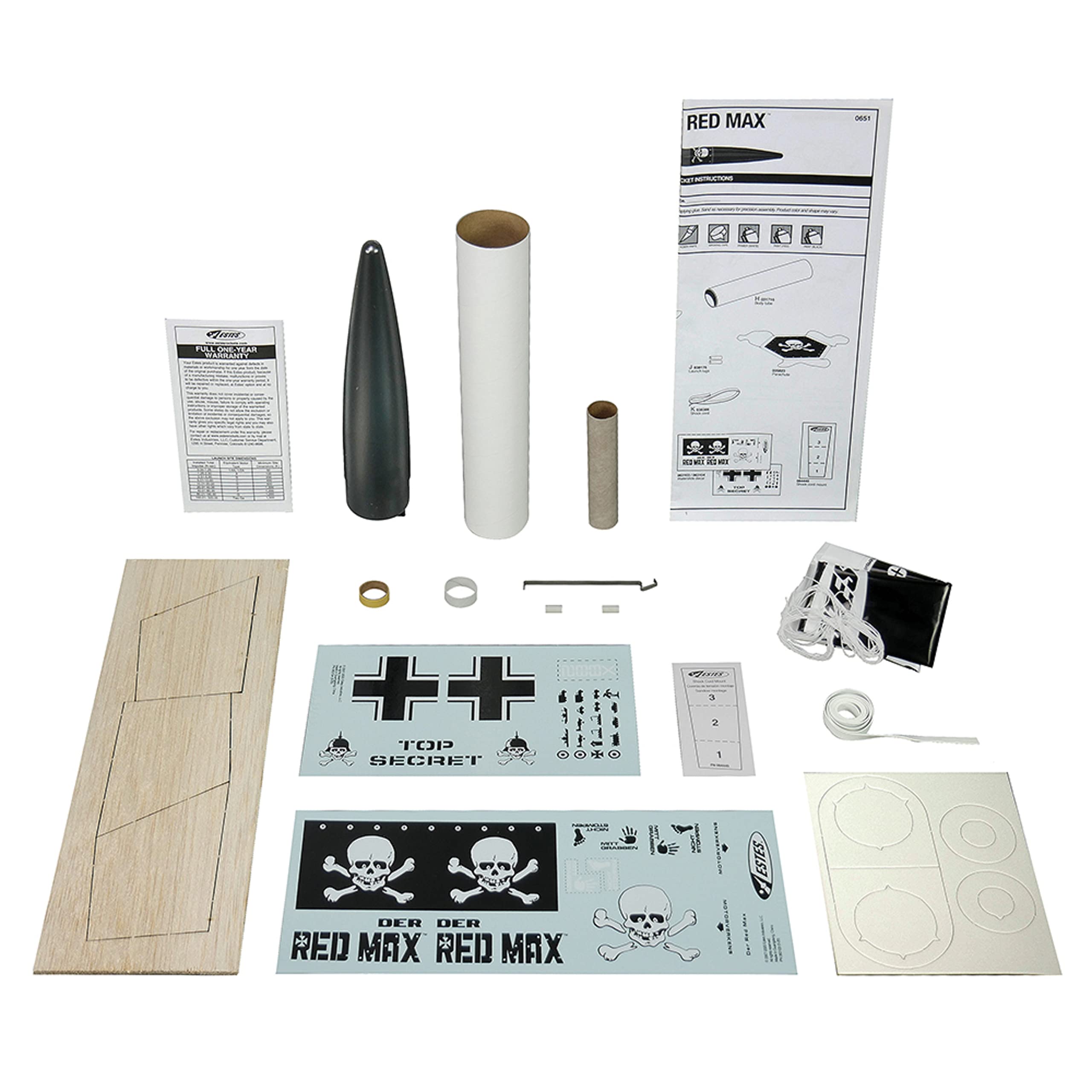 Estes Rockets 0651 Der Red Max Rocket Kit, Skill Level 1 Brown/a