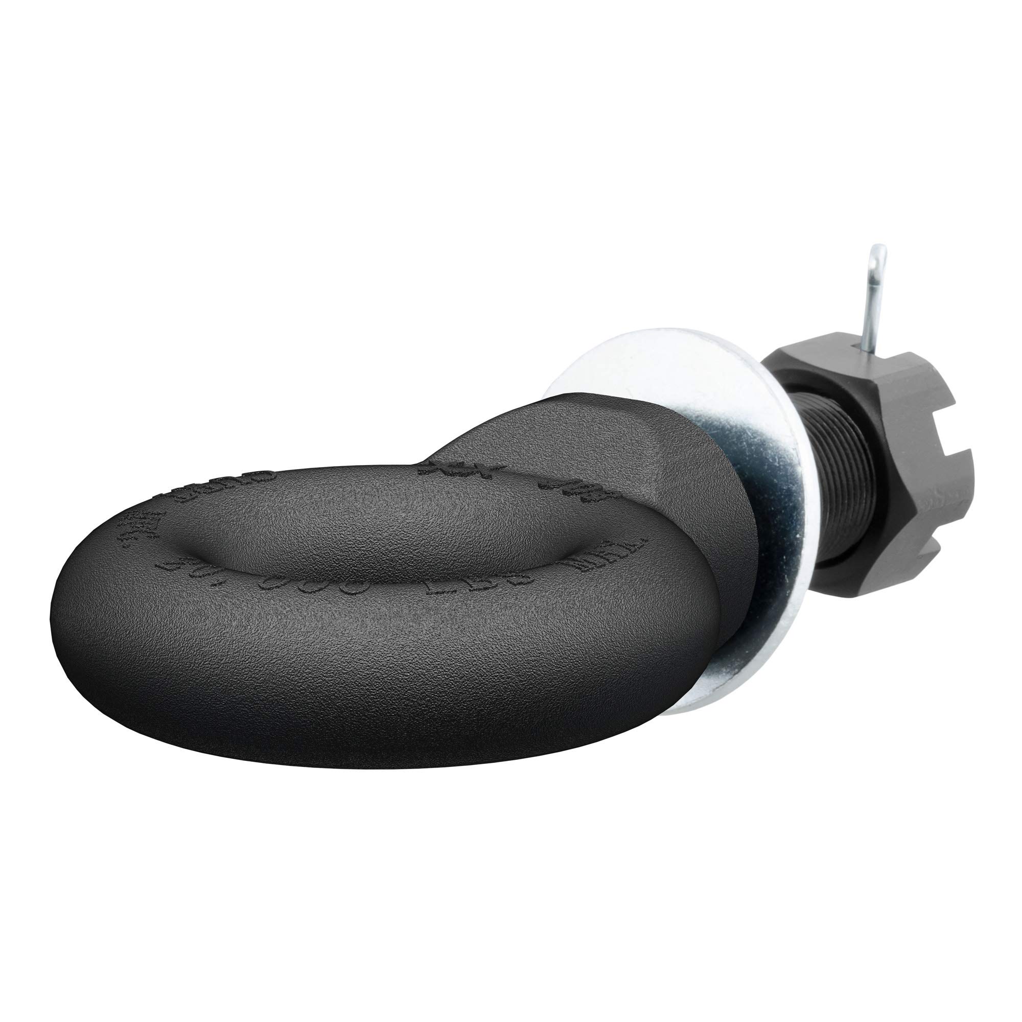 CURT 48520 Black Steel Pintle Hitch Lunette Ring with Swivel Castle Nut, 2-1/2-Inch ID, 20,000 lbs