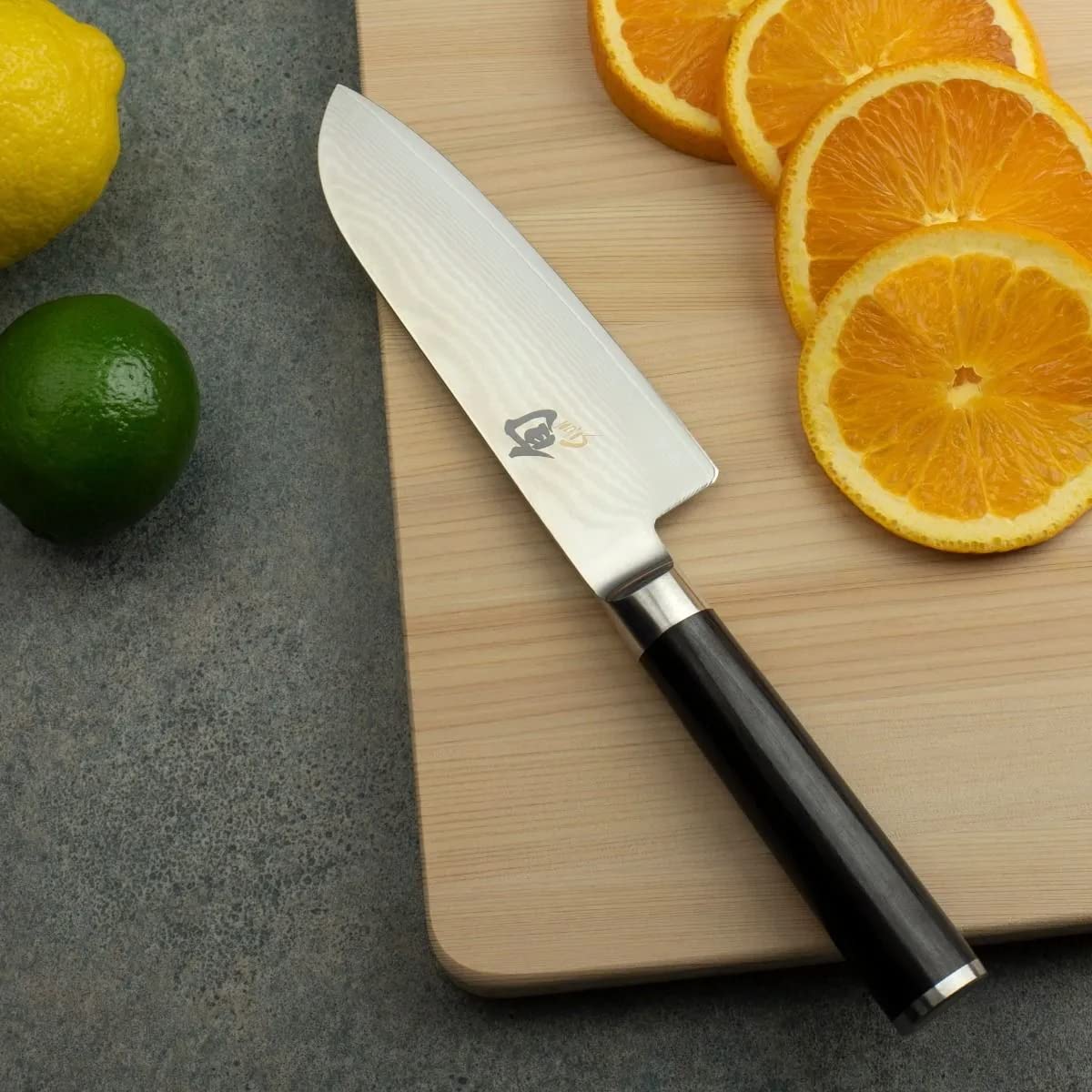 Shun Cutlery Classic Santoku Knife 5.5", Asian-Inspired Knife for All-Purpose Food Prep, Chef Knife Alternative, Handcrafted Japanese Knife