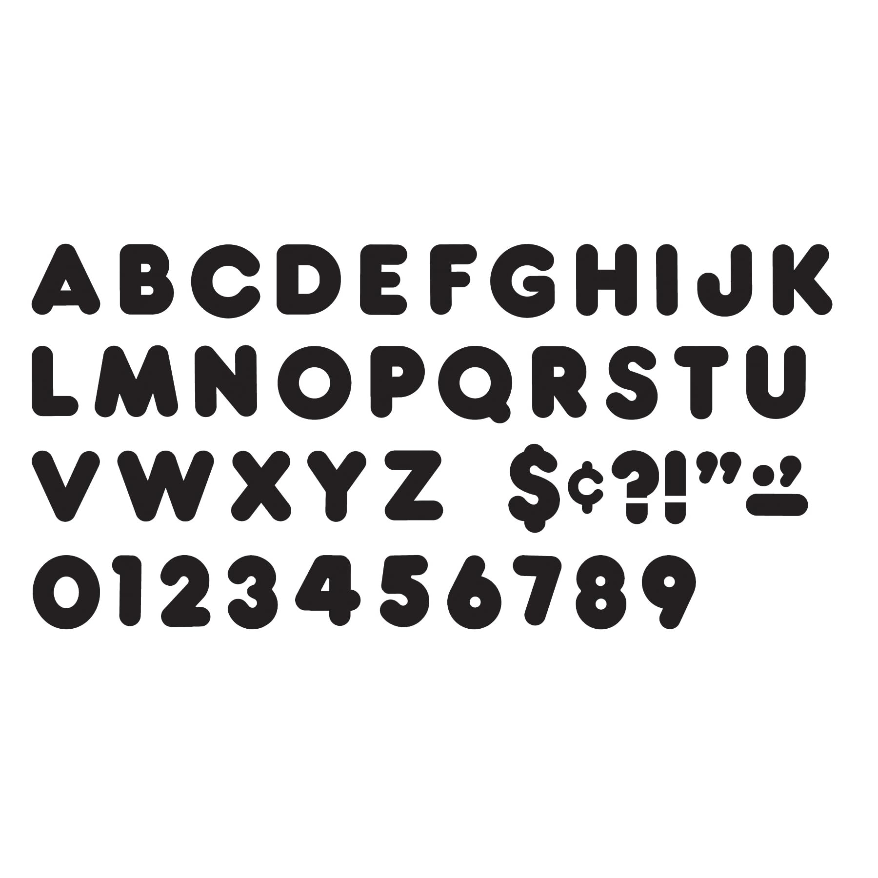 TREND enterprises, Inc. Black 4" Casual Uppercase Ready Letters