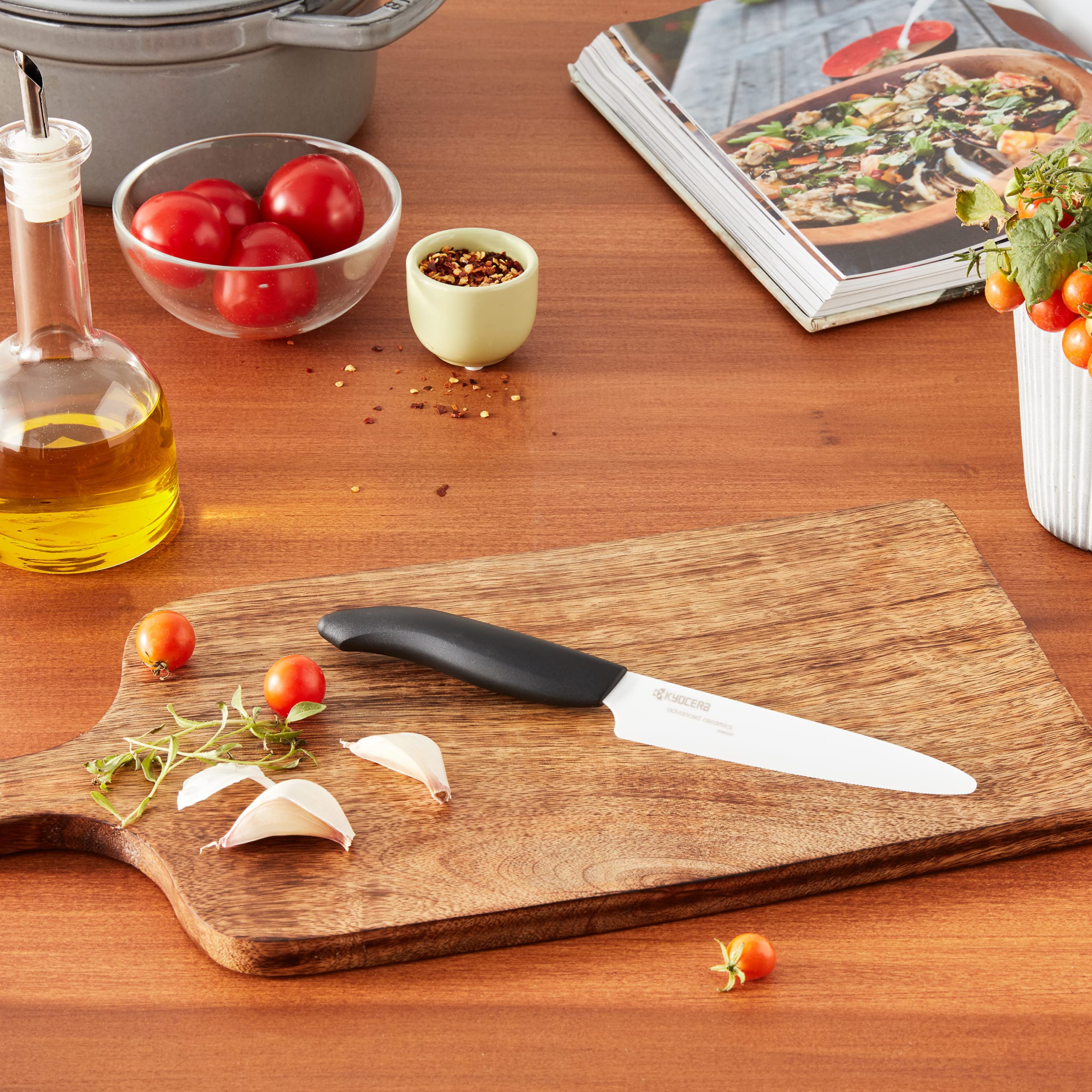Kyocera Revolution Ceramic Kitchen Knife, 5-inch, White