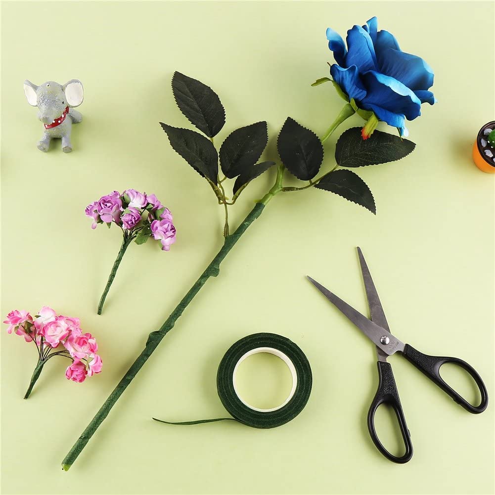DECORA 1/2" Wide Dark Green Floral Tapes for Bouquet Stem Wrapping and Floral Crafts Supply