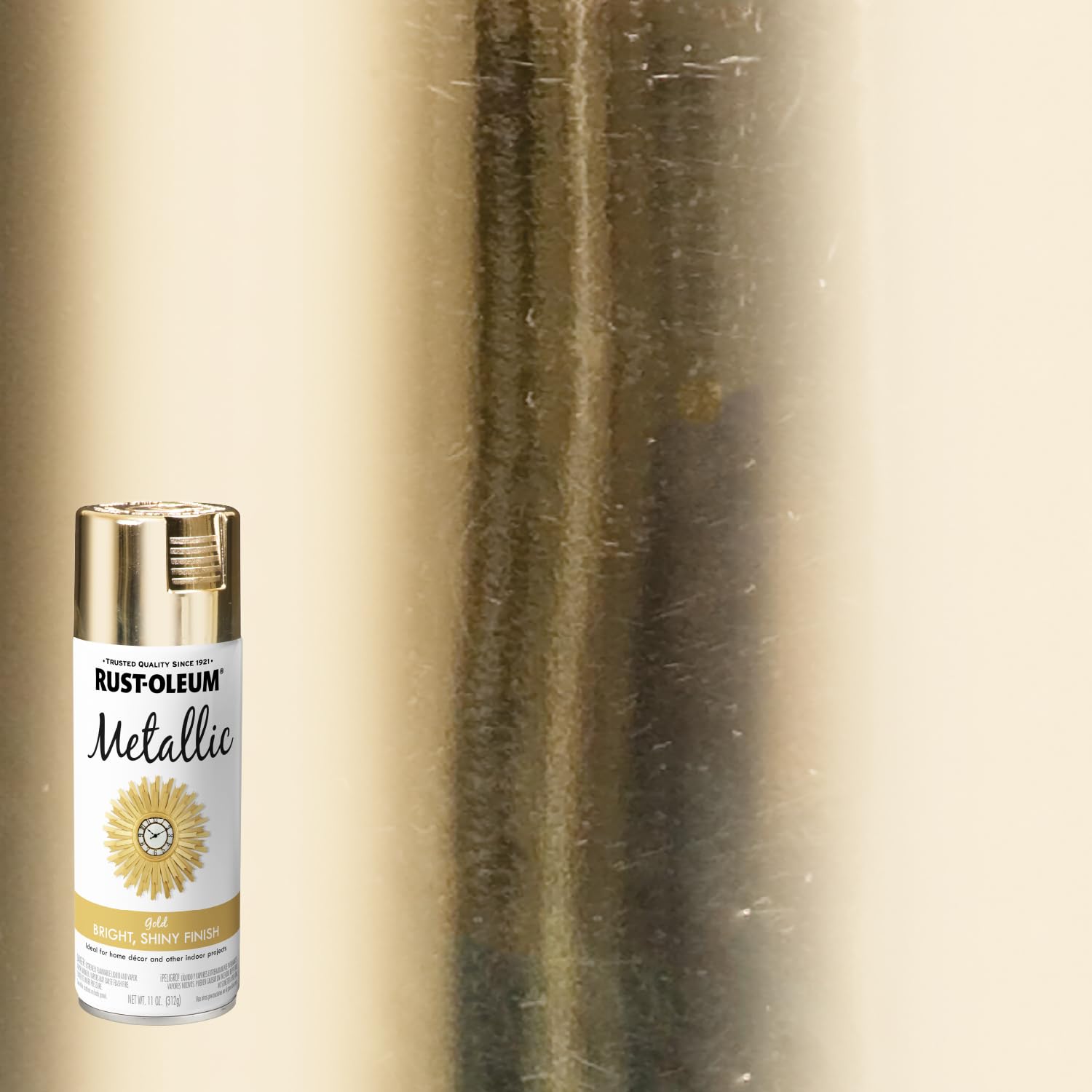 Rust-Oleum 1910830 Specialty Metallic Leafing Spray Paint, 11 Ounce (Pack of 1), Gold