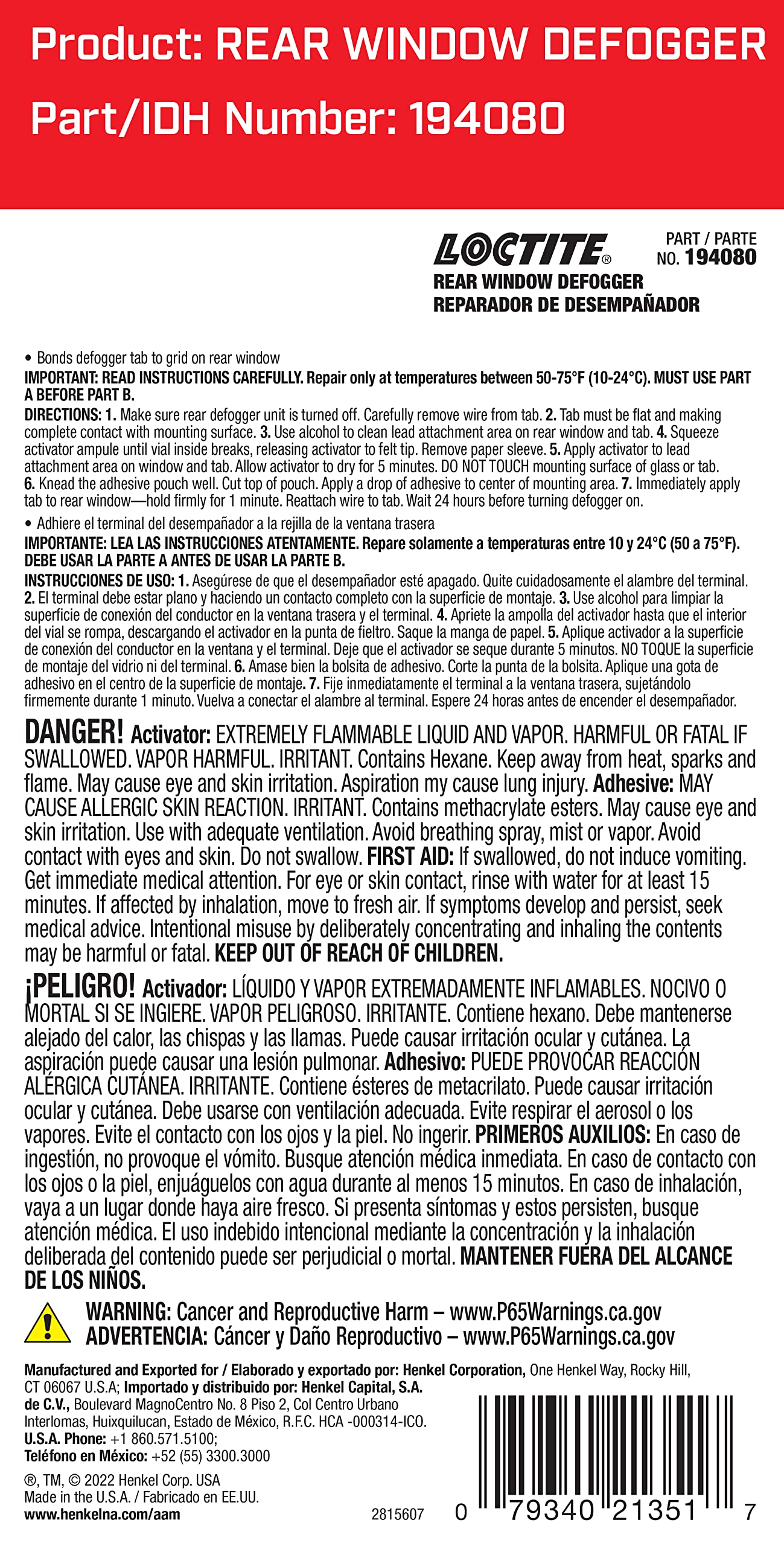 Loctite 194080 Rear Window Defogger Tab Adhesive, 0.03/0.02 fl. oz.