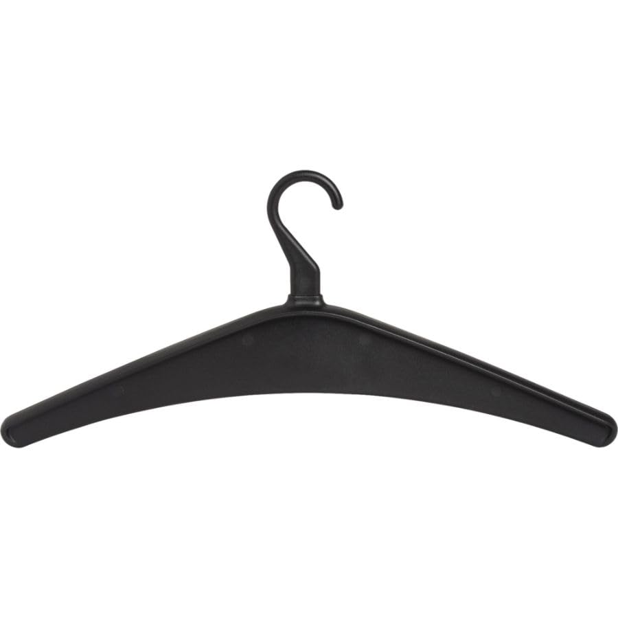 Quartet Heavy-Duty One-Piece Molded Plastic Hangers, 16-3/4", Black, 12 per Pack