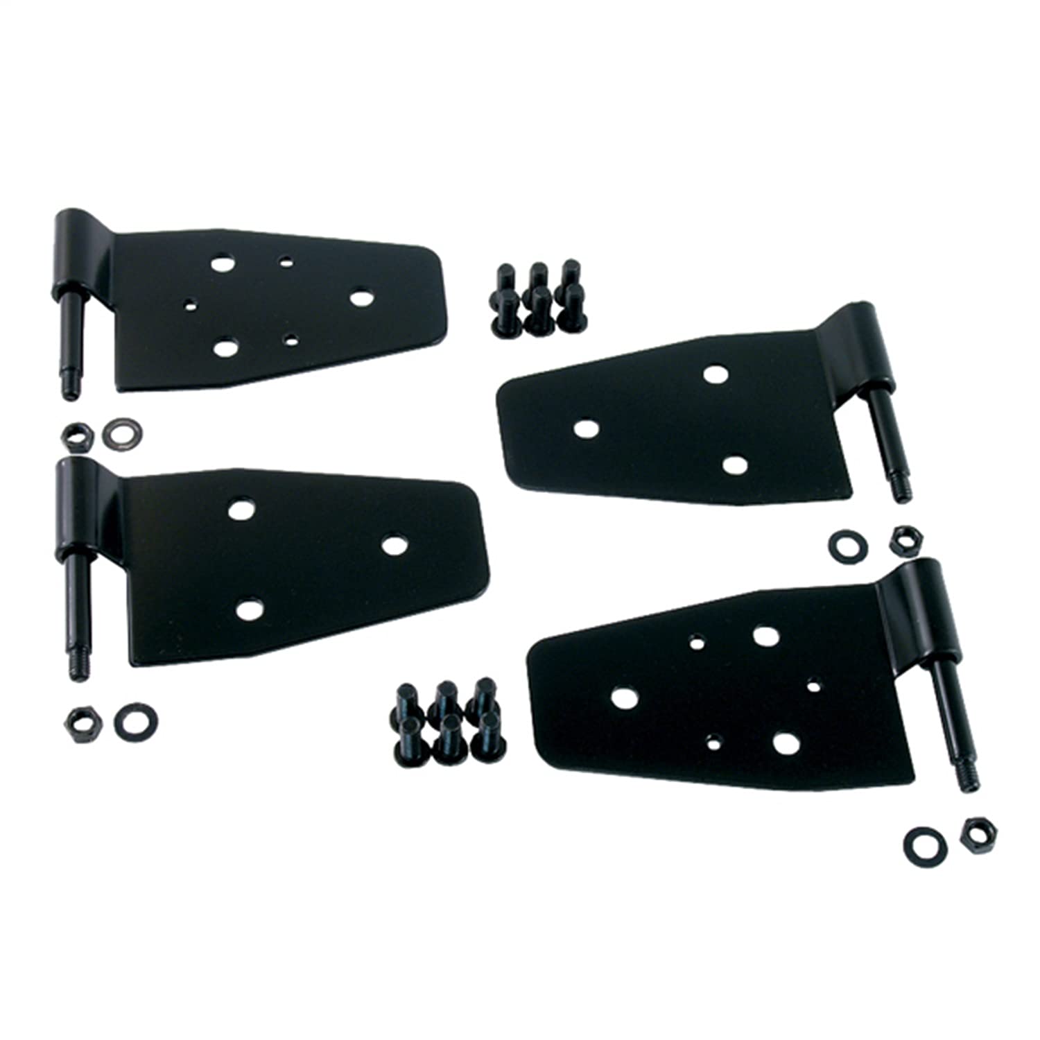 Rugged Ridge 11202.01 Door Hinge Kit, Black, Set for 87-06 Jeep Wrangler YJ/TJ/LJ