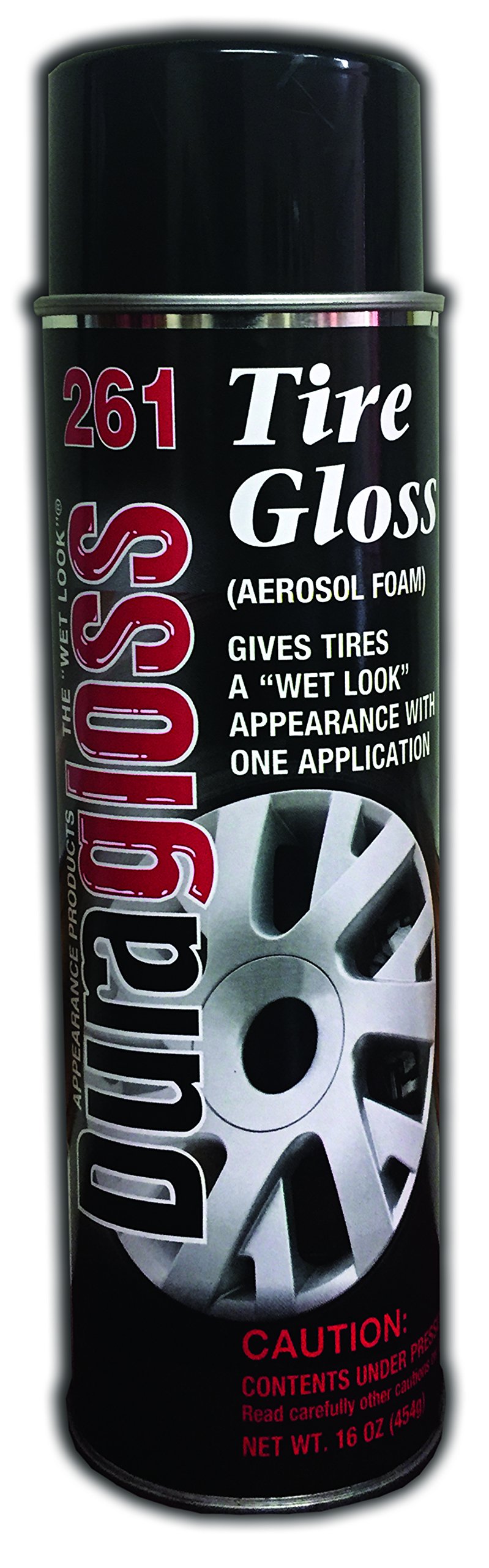 Duragloss 261 White Foam Tire Gloss Aerosol, 16 oz., 1 Pack