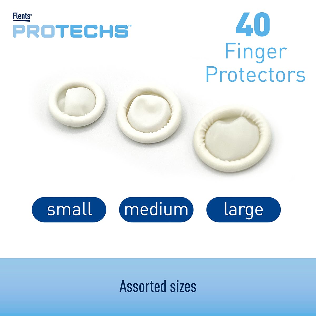 Acu-Life Finger and Toes Cots, Rubber, 40 Count, Assorted Sizes (S/M/L)