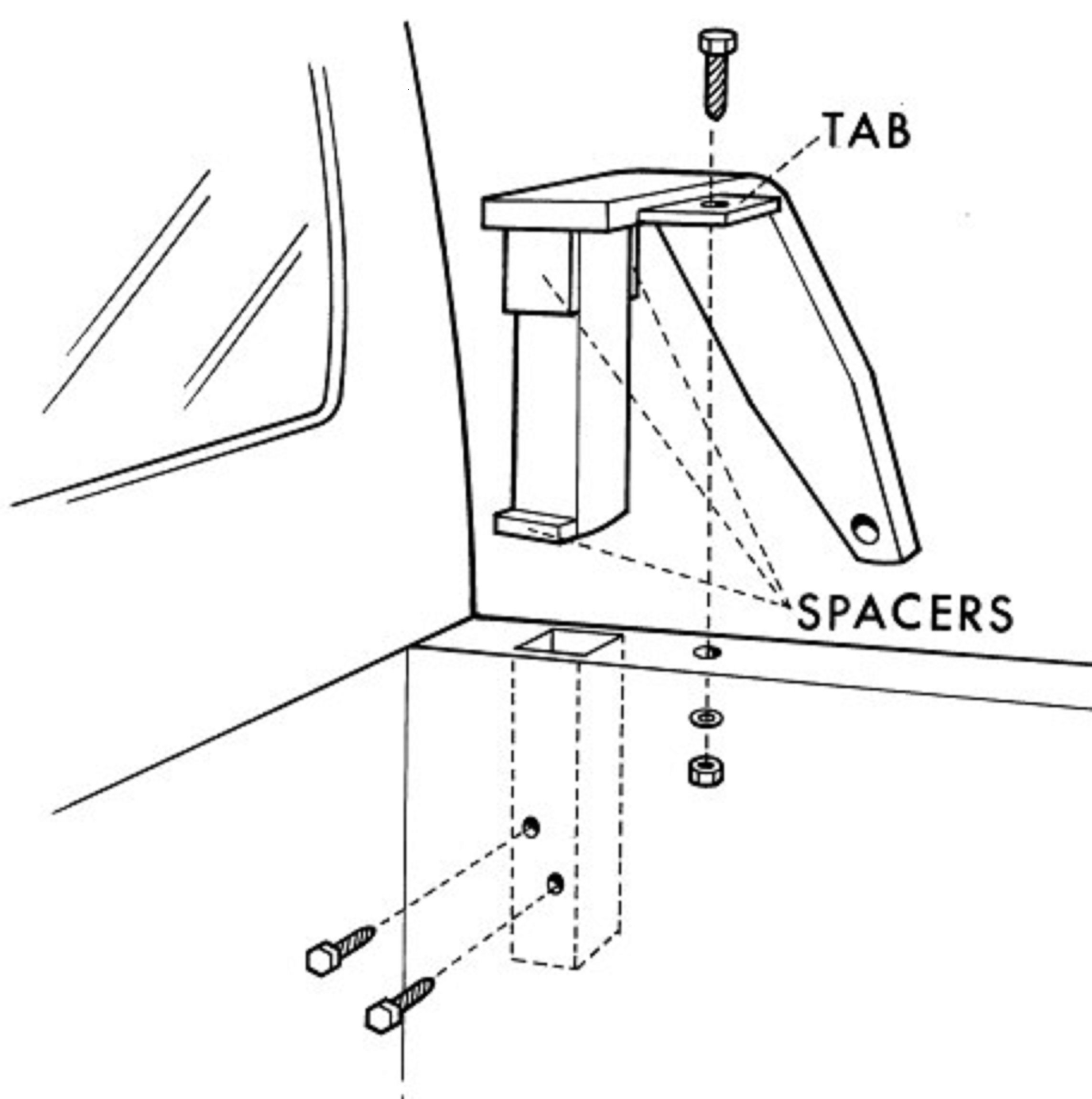 CR Brophy Machine Works TDSF Black Powder Coated Camper Tie Down