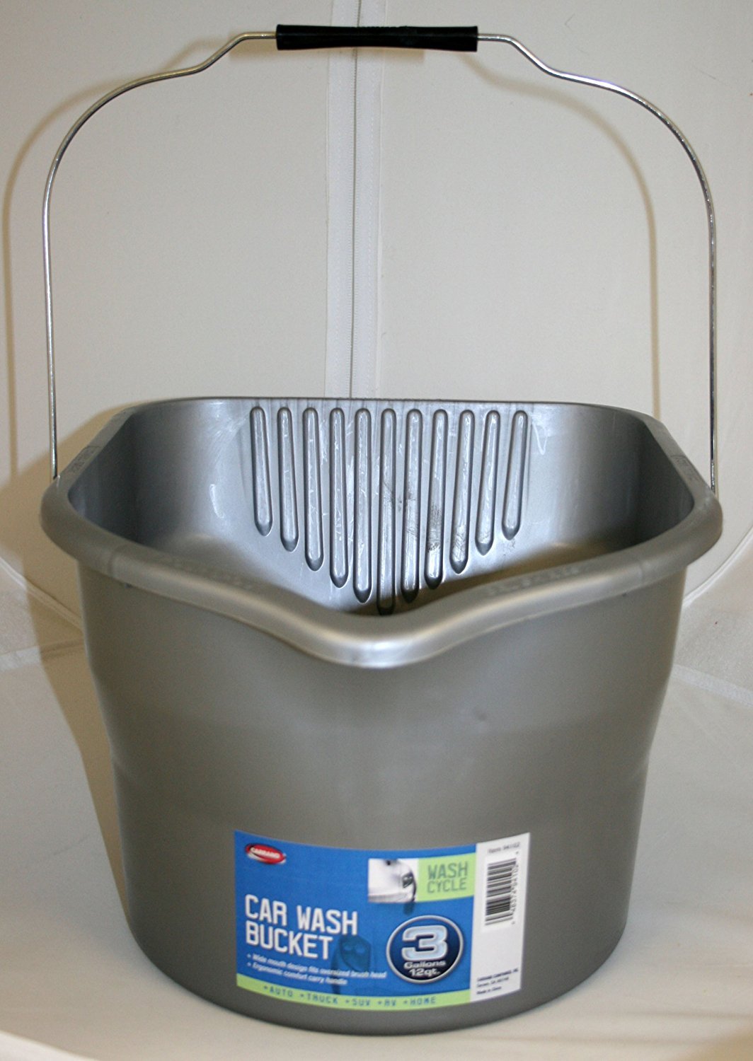 Carrand 94102 Car Wash Bucket (3 Gallon Capacity) , Gray