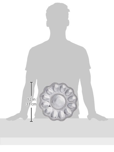 Wilton Armetale Flutes and Pearls Egg Serving Tray