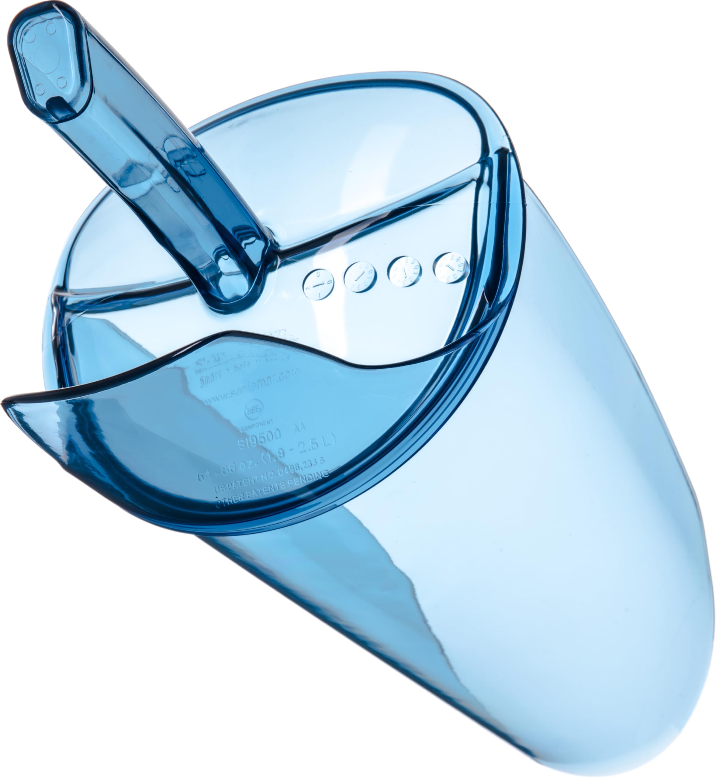 San Jamar SI9500 Polycarbonate Saf-T-Scoop Only, 64oz to 86oz, for Ice Machine, Blue