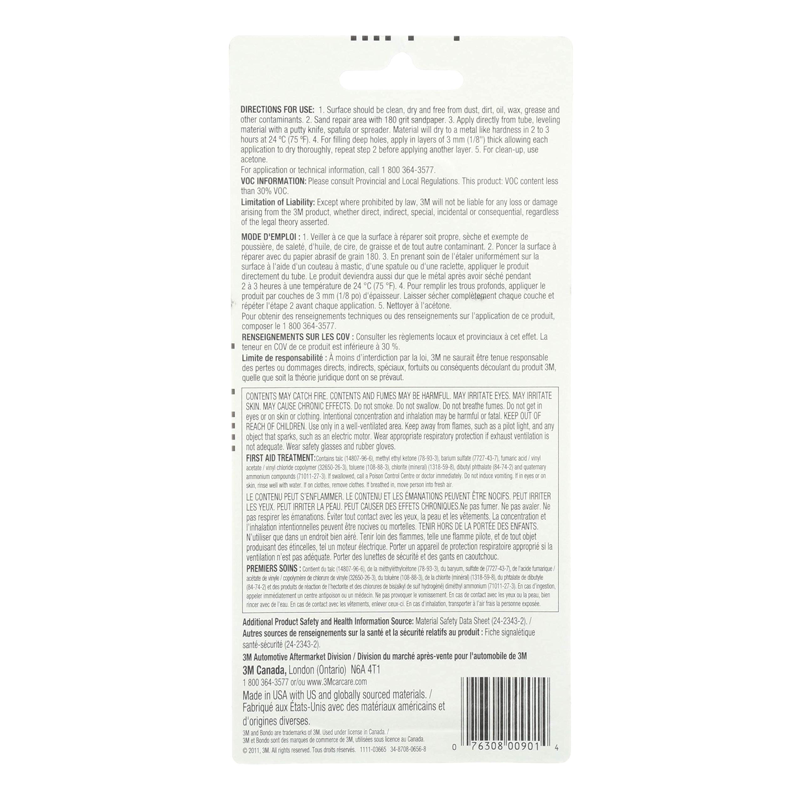 Bondo Plastic Metal, Seals & Fills Almost Any Metal Surface for Durability & Longevity, 5 oz.