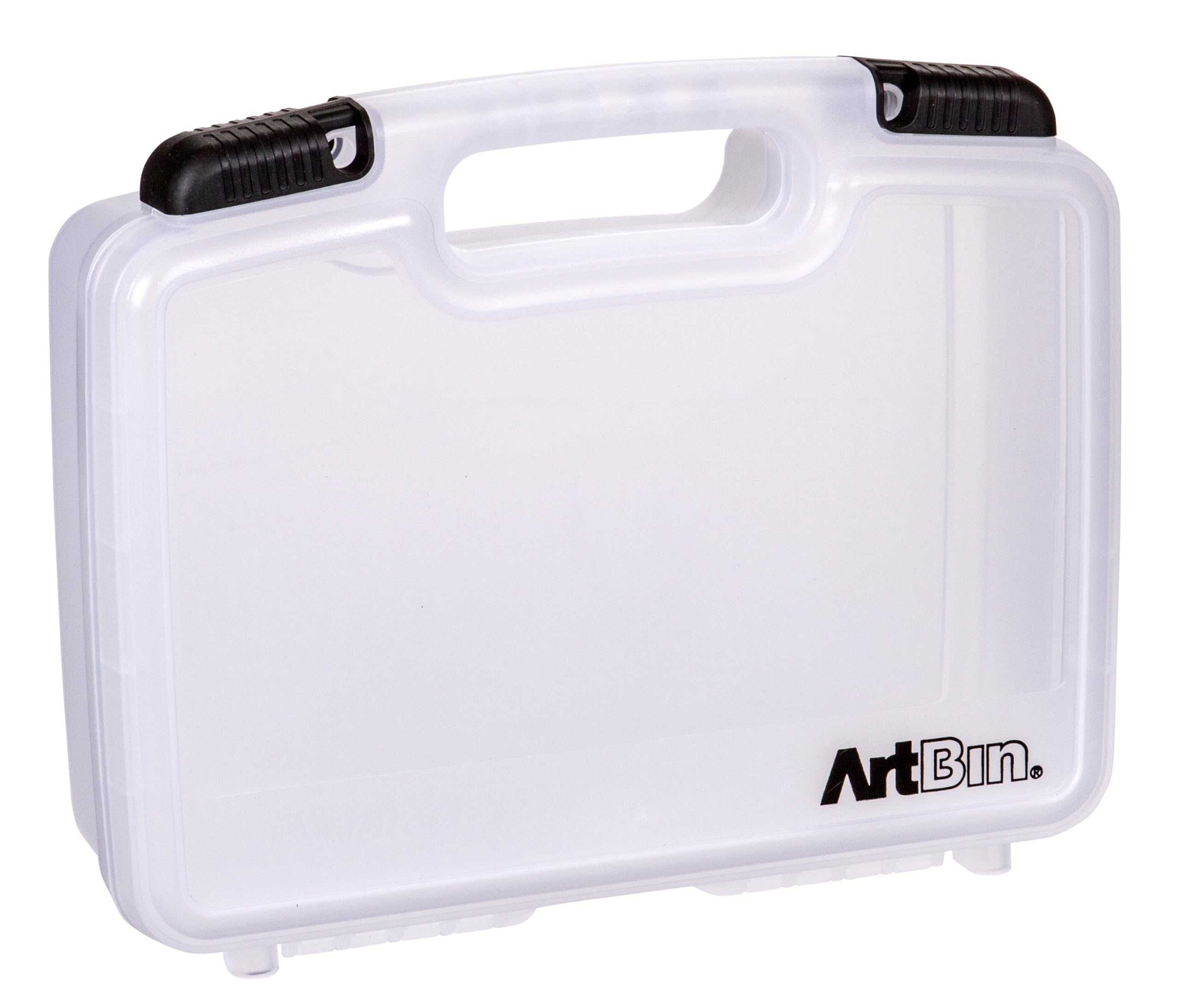 ArtBin 6977AB 12 inch Quick View Deep Base Carrying Case, Portable Art & Craft Organizer with Handle, [1] Plastic Storage Case, Translucent