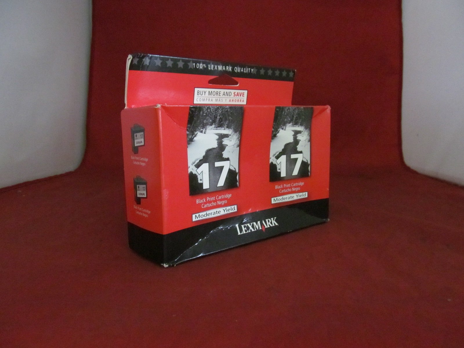 Lexmark 17 Black Ink Cartridges, Pack of 2 (10N0593)