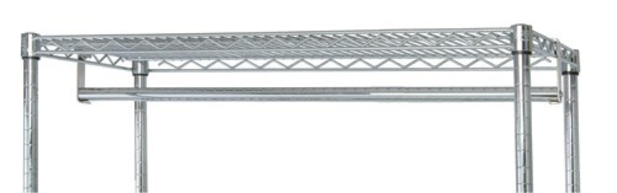 Quantum Storage Systems GR48 Hang Bar for Wire Shelving Units, Chrome Finish, 1" Diameter x 48" Length