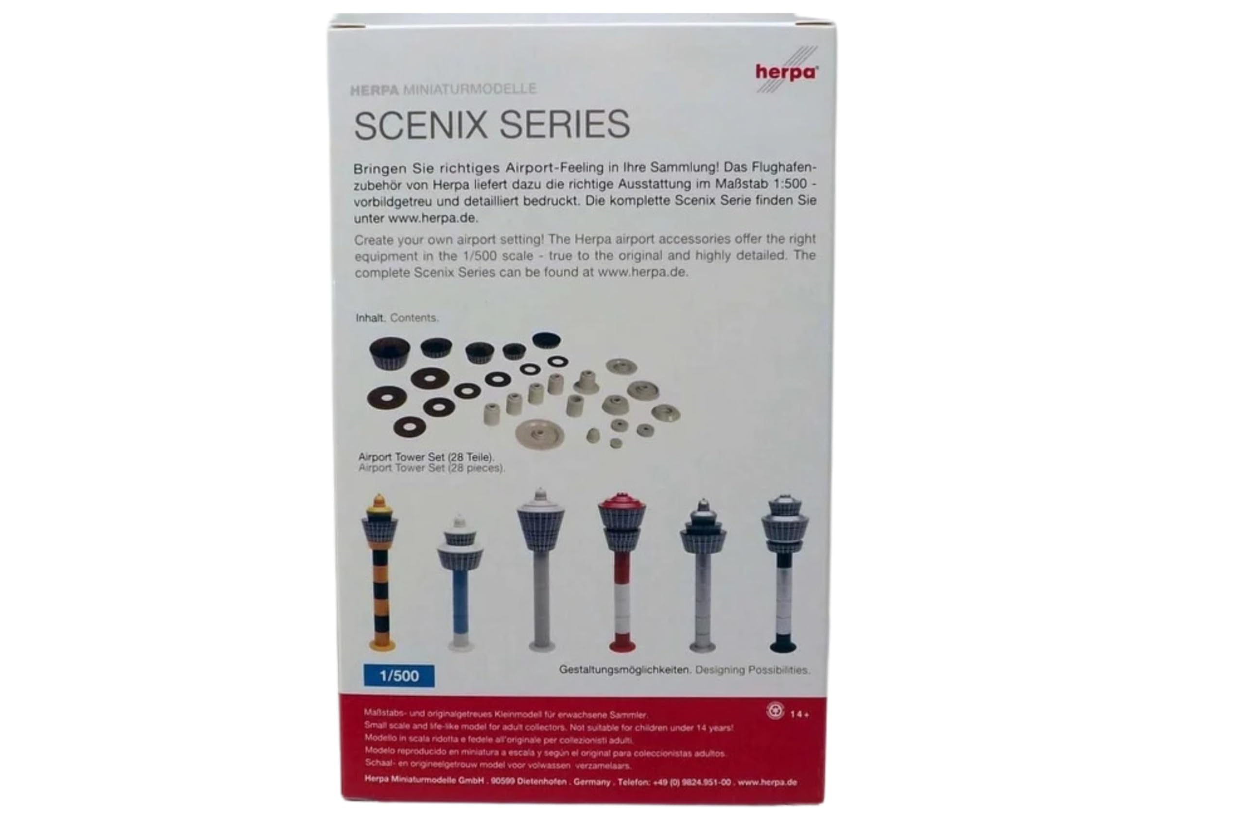 DARON Herpa Airport Tower Set (28 Pieces)
