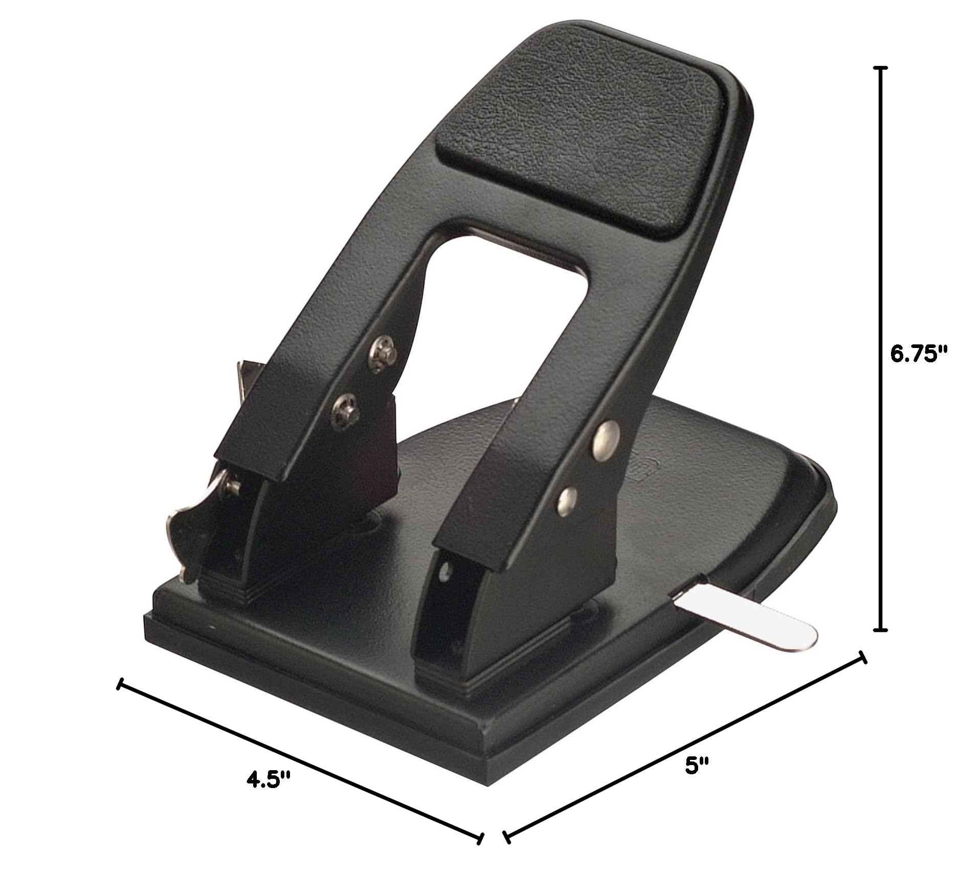 Officemate Heavy Duty 2-Hole Punch, Padded Handle, Black, 50-Sheet Capacity (90082), Model Number: OIC90082