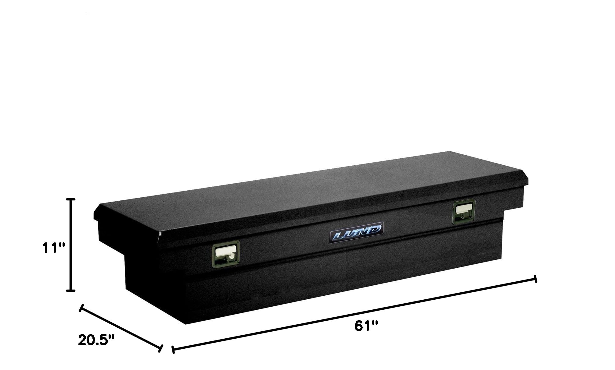 Lund 76510T 61-Inch 22-Gauge Steel Single Lid Cross Bed Truck Tool Box, Black