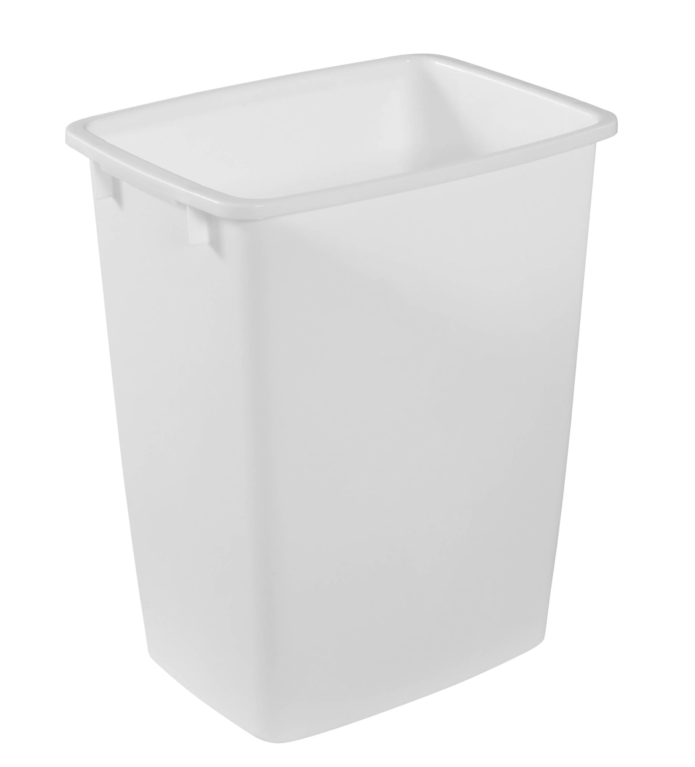 RHP2806TPWHI Open-Top Wastebasket, Rectangular, Plastic, 9 gal, White