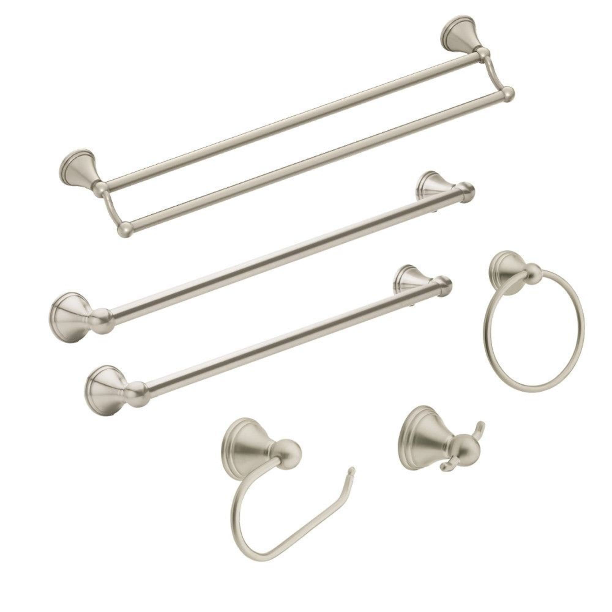 Moen DN8403BN Preston Double Robe Hook, Brushed Nickel