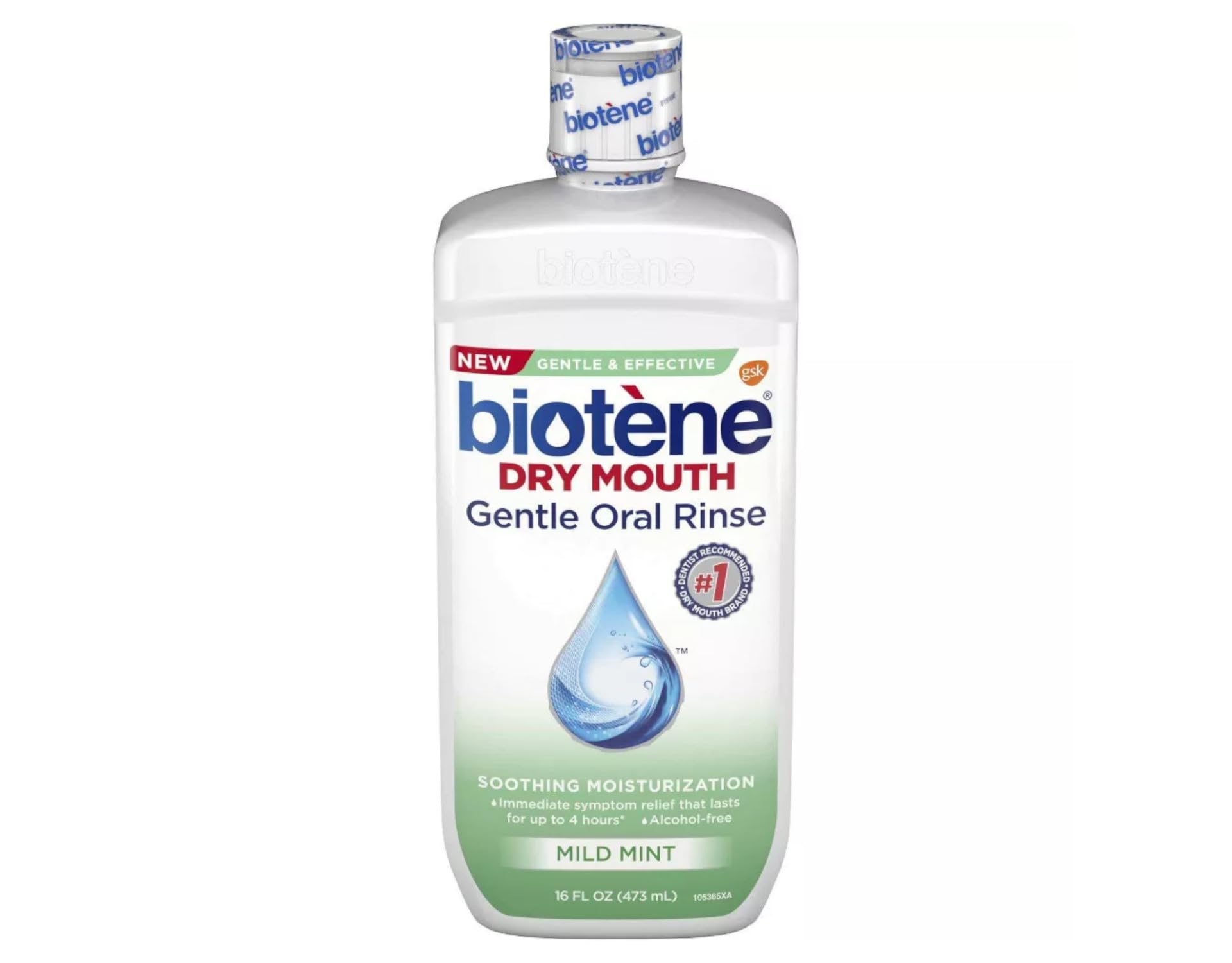 Biotene Moisturizing Oral Rinse, Mild Mint 16 Ounce (Packaging may vary)