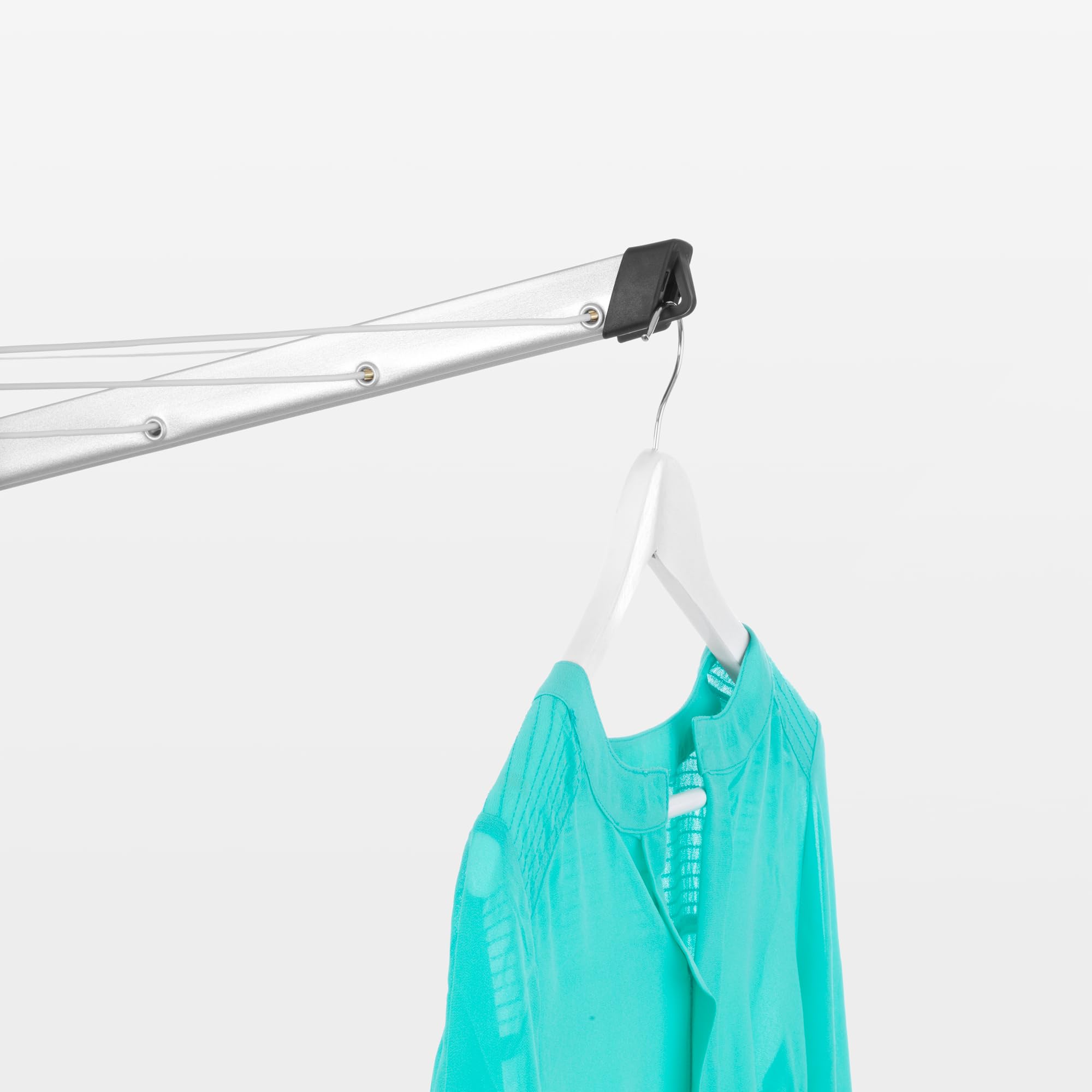 Brabantia Topspinner Rotary Dryer Clothesline with Ground Spike, 131 Feet, Silver